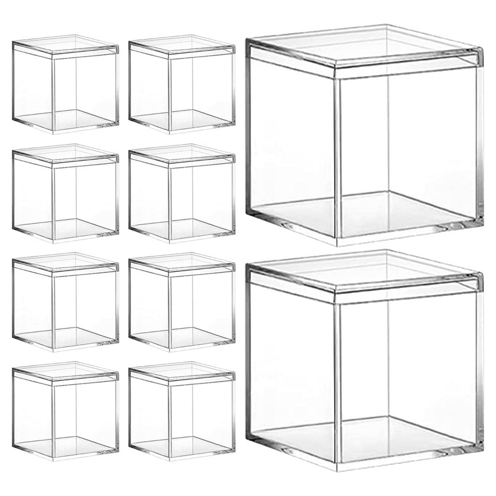HONMEET 14Pcs Candy Wrapping Boxes Acrylic Transparent Square Box for ...