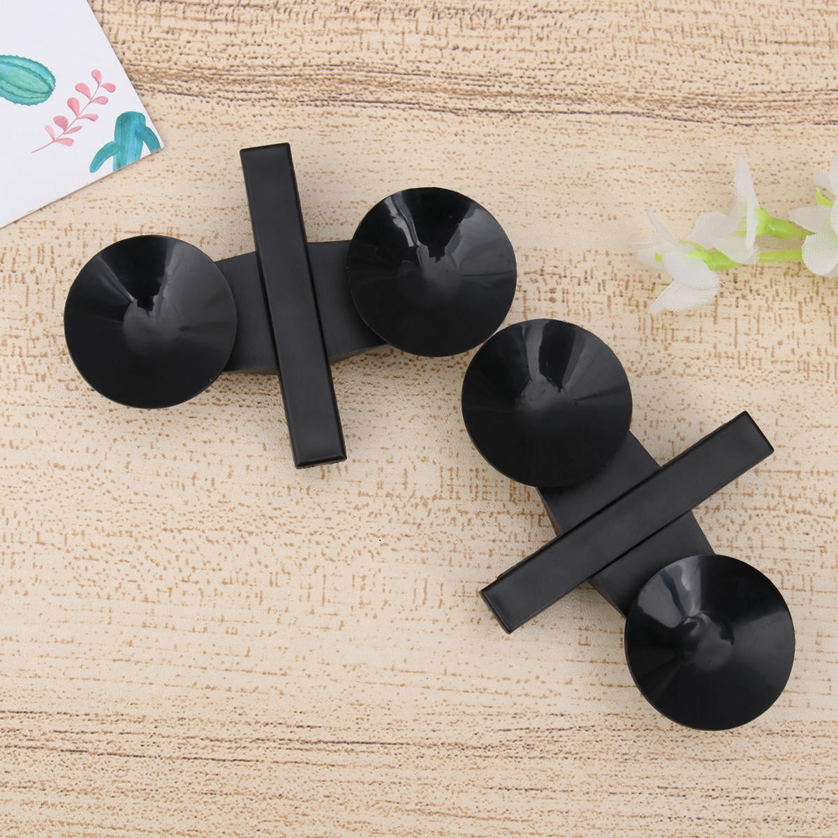 HONMEET Double-Ended Cup Hooks, 15pcs Black Plastic Hooks for Fish Tank ...