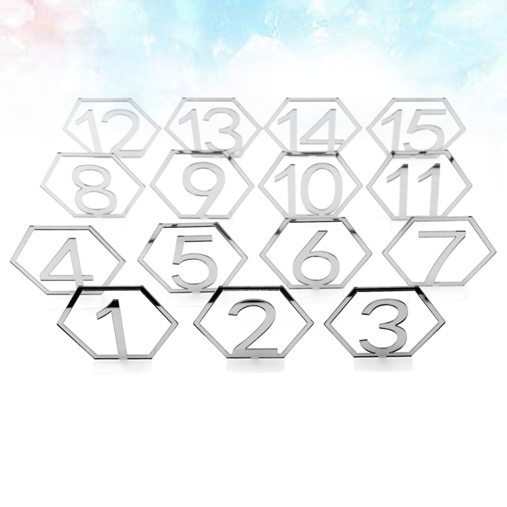 HONMEET party table numbers Table Number Cards Acrylic Decorative ...