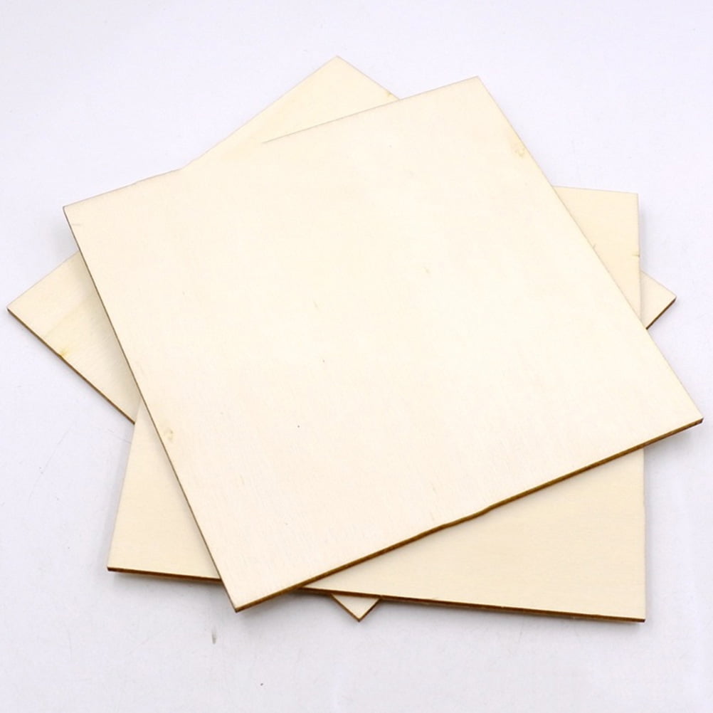 HONMEET 16Pcs Diy Square Wood Boards Khaki Educational Activities ...