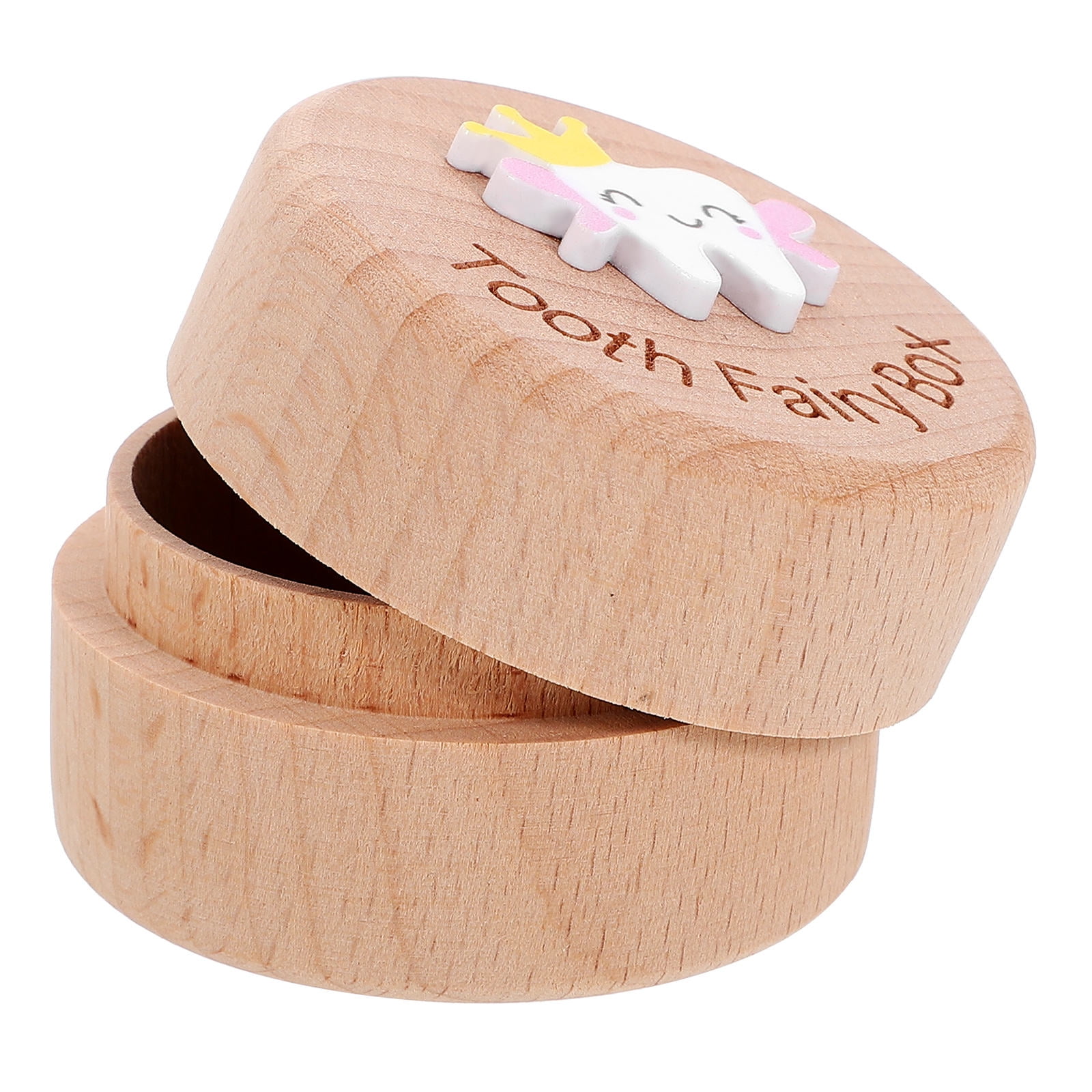 HONMEET Baby Teeth Keepsake Box Wooden Storage for Child Development ...