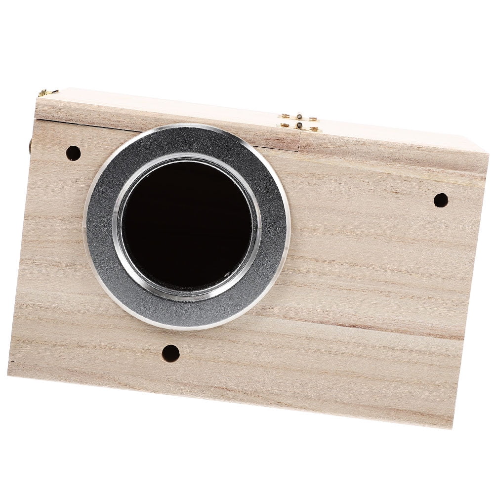 HONMEET Nesting Box for Budgies Wood Bird Nest Beige Stainless Steel ...