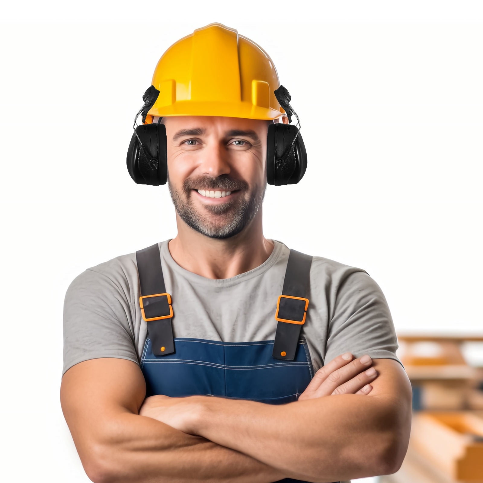 HONMEET 1Pack Black ABS Helmet Ear for Construction Helmet Noise ...