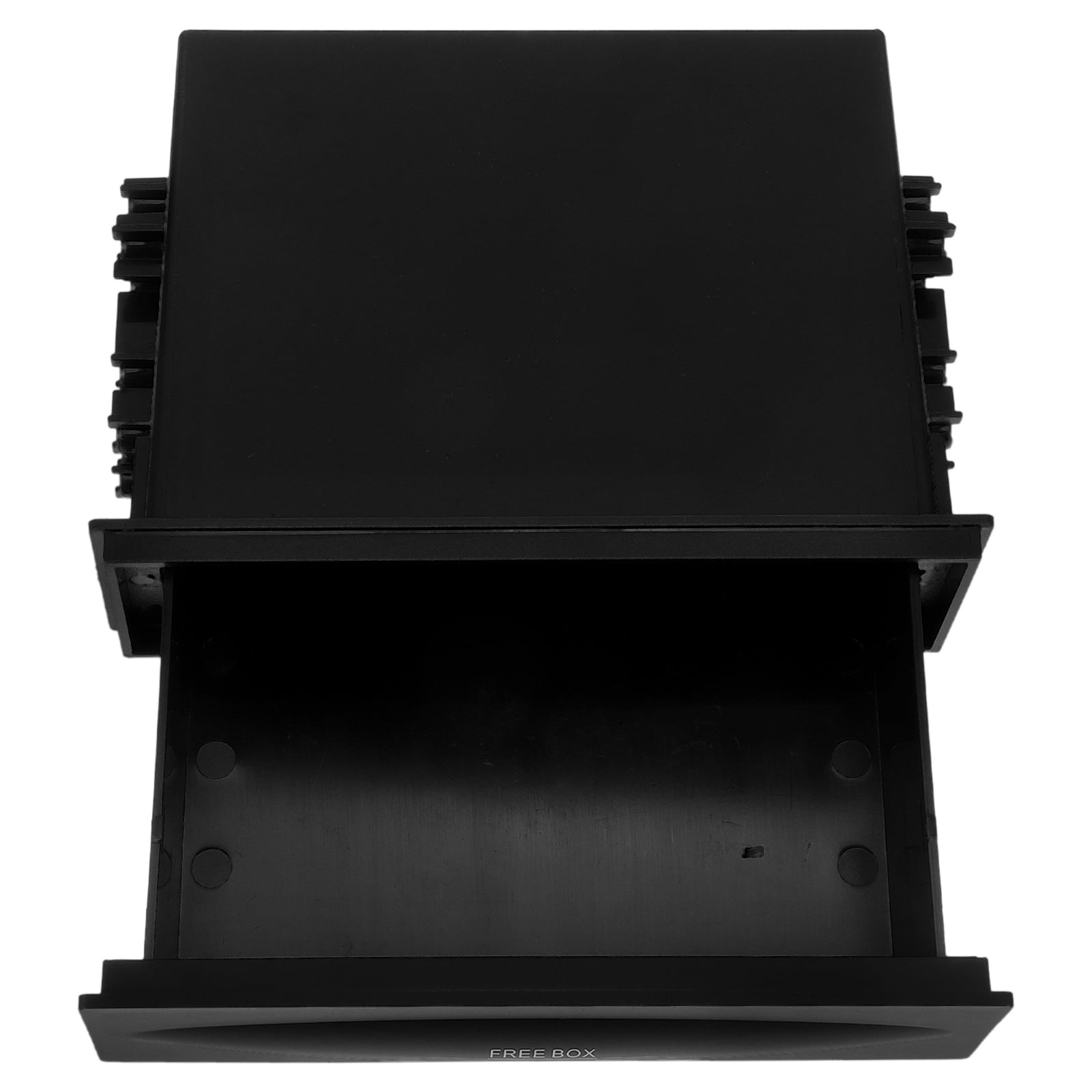 HONMEET Black Car Audio Storage Box Sleek Design Rectangular Plastic CD ...