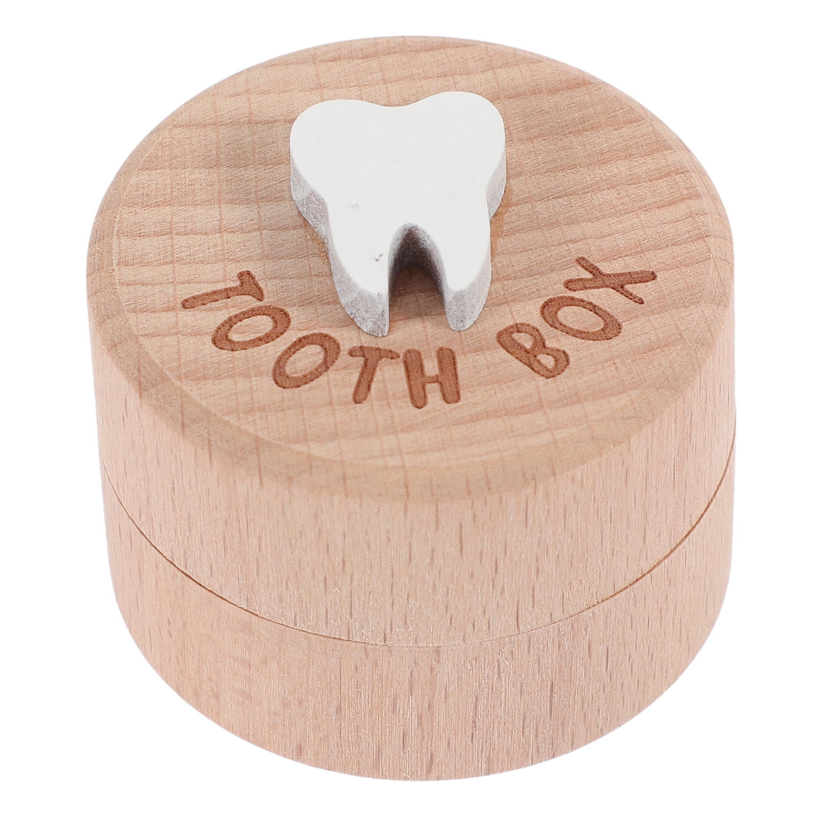 HONMEET Milk Teeth Box Wooden Simple Design 1Pack 1.97X1.97X1.38in ...