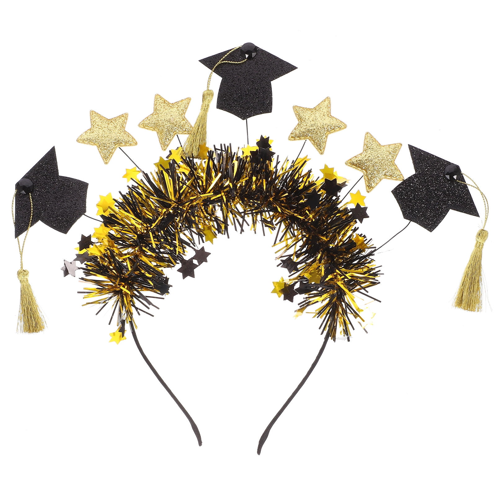 HONMEET 1Pack Graduation Headband Tinsel for Women Graduation Season ...