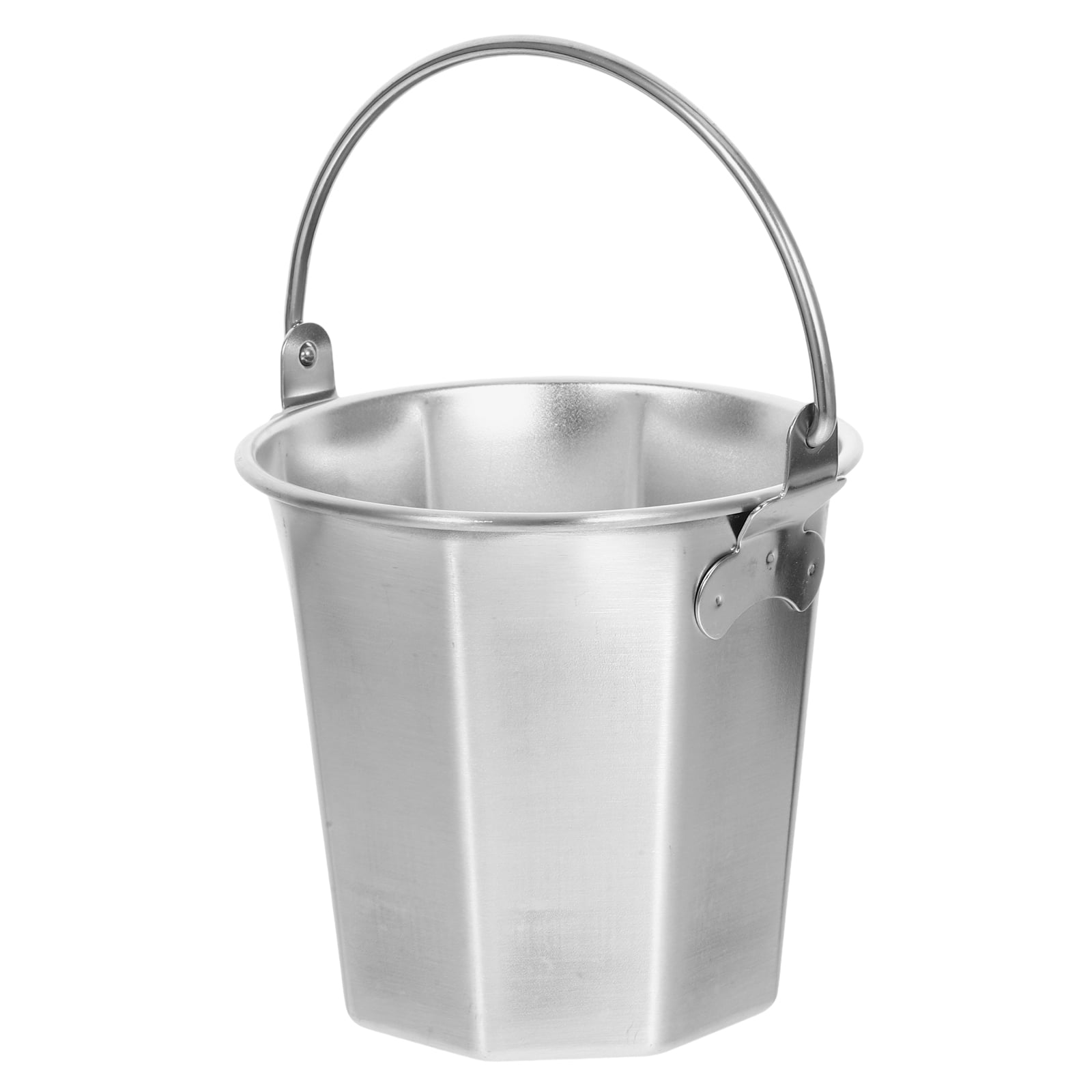 HONMEET 1Pack Ice Snack Bucket in Silver for Home Users Stainless Steel ...