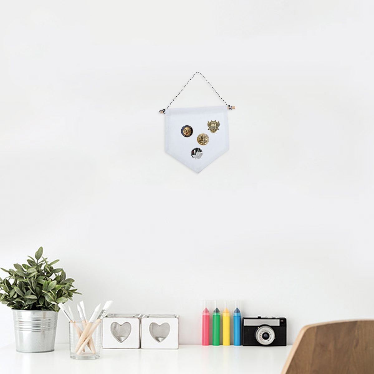 HONMEET 1Pack Lapel Pin Badge Flag Wooden DIY Design Canvas for Adults ...