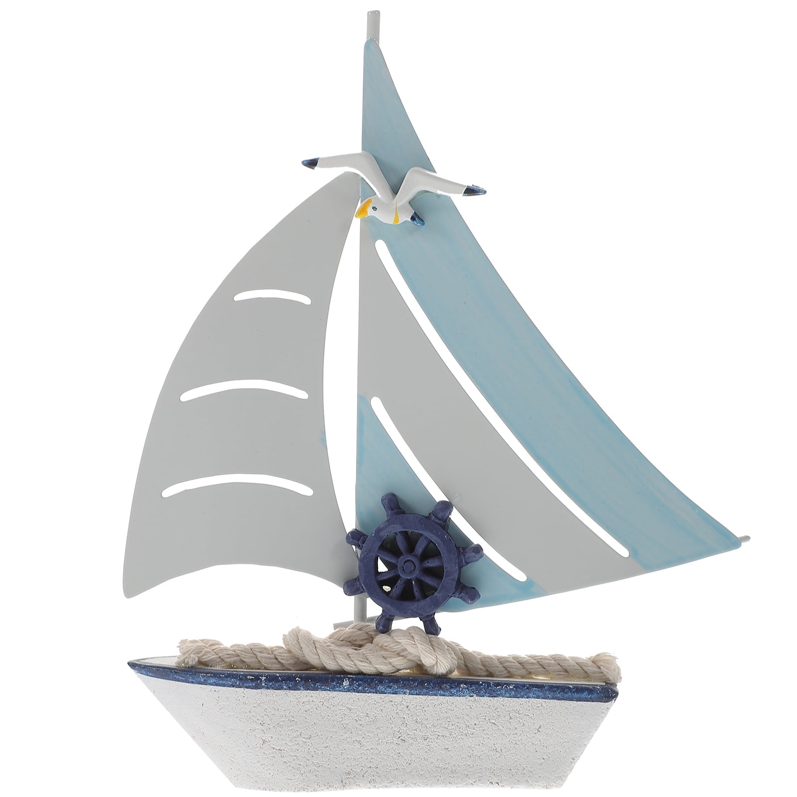 HONMEET 1Pack Mediterranean Nautical Boat Model Multi Color Sailing ...