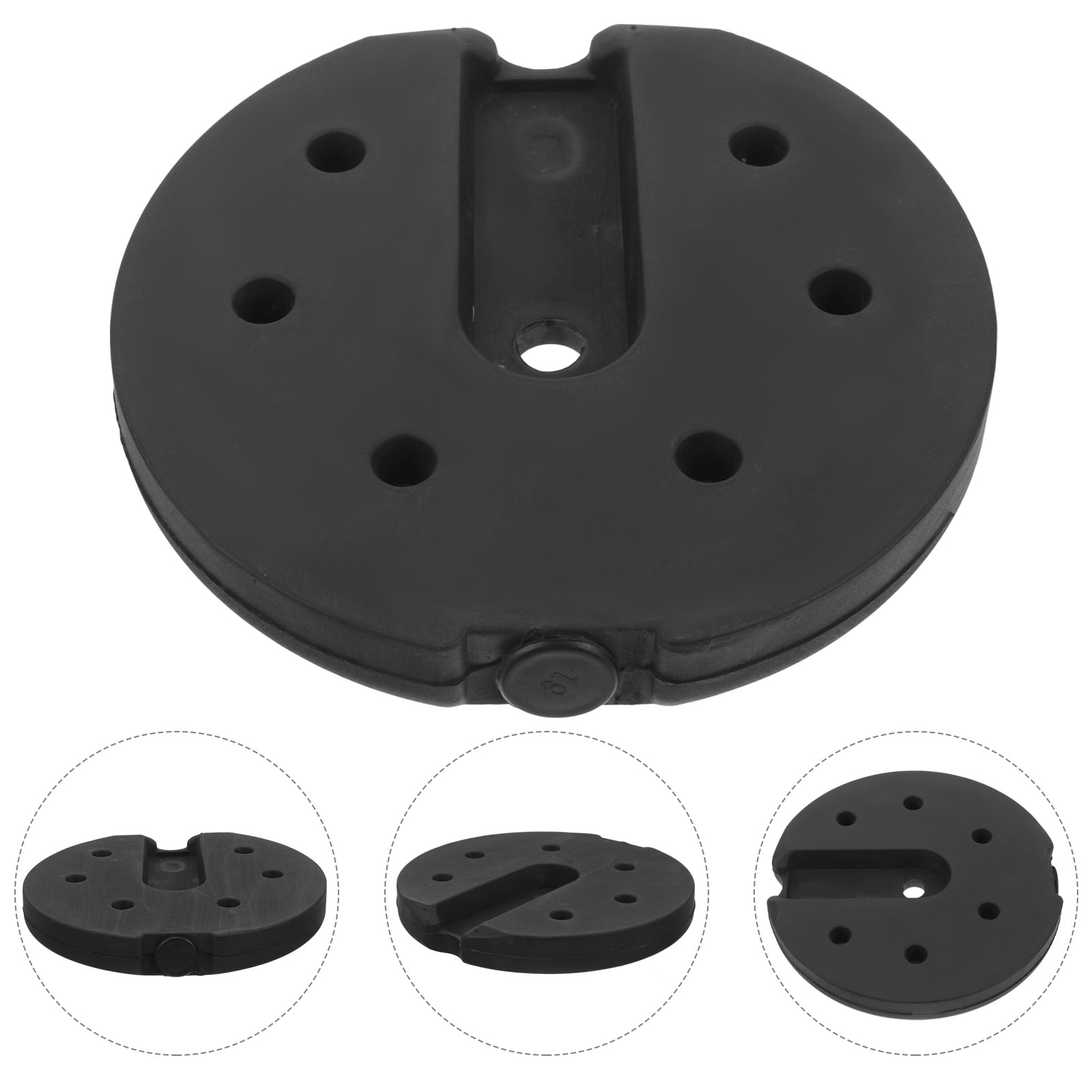 HONMEET Round Lamp Base Metal Black 1Pcs 6.3x6.3x0.8in - Walmart.com