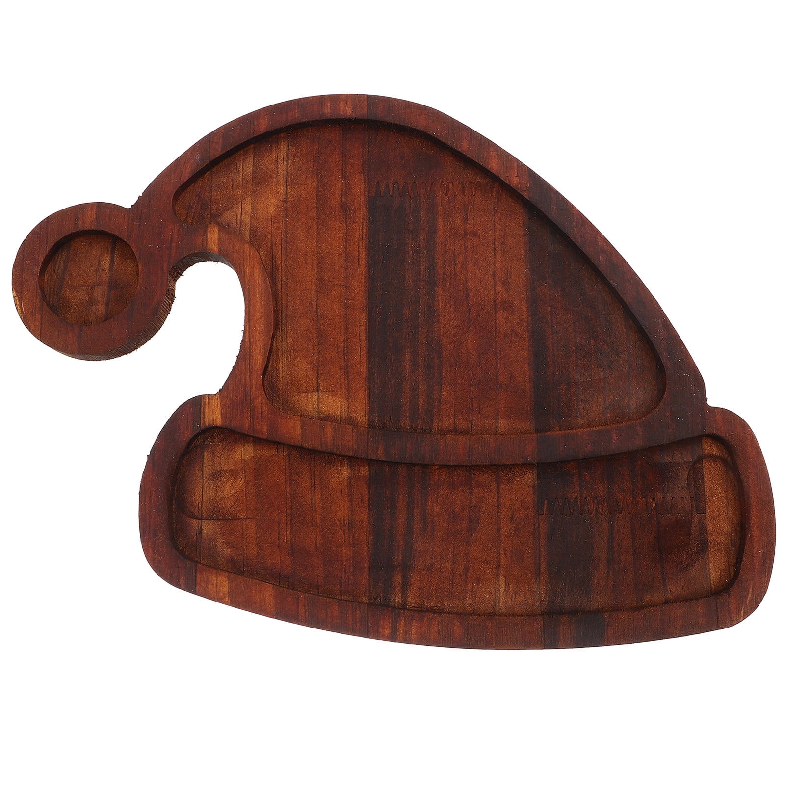 HONMEET Decorative Trays Christmas Hat Shaped Wooden Appetizer Tray ...