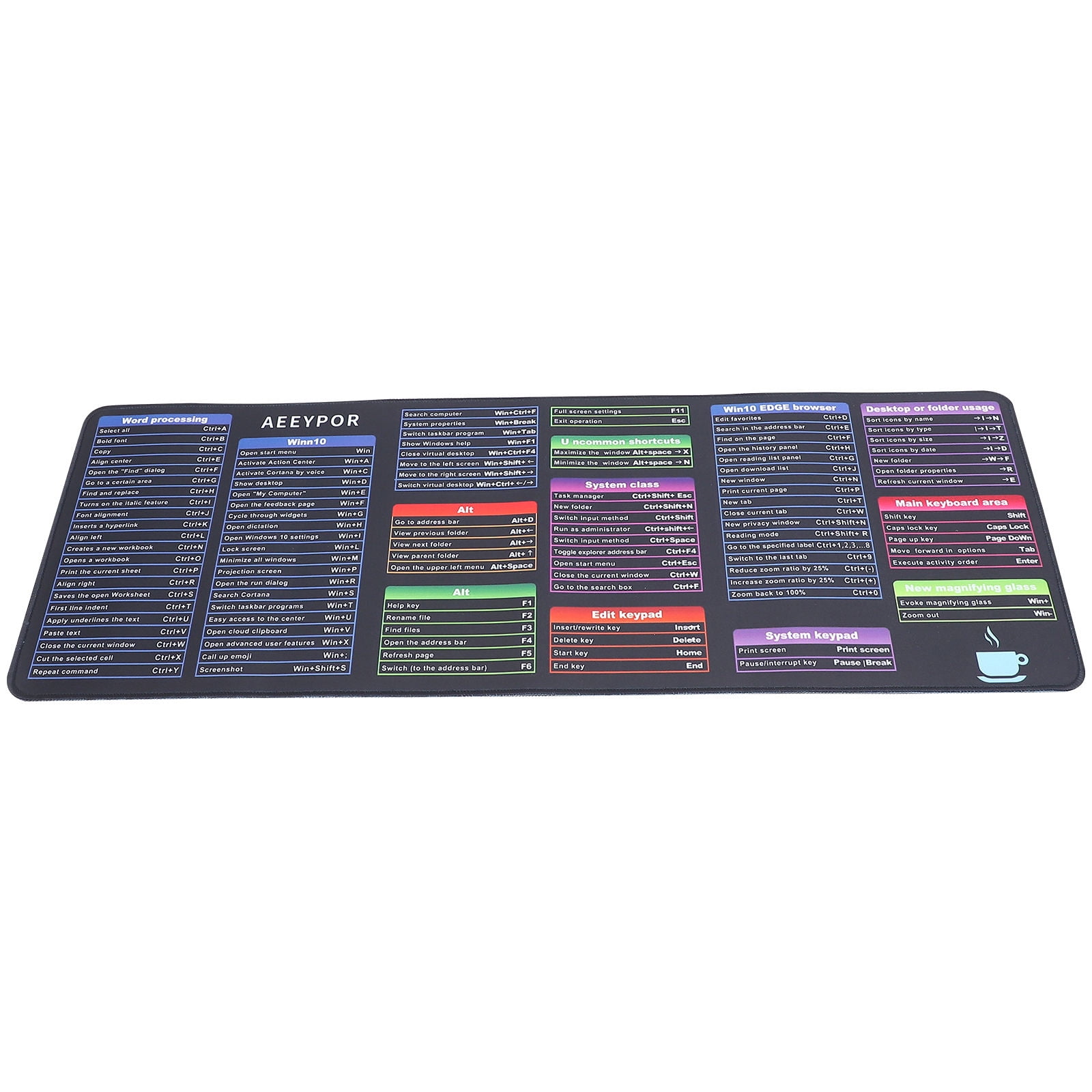 HONMEET 1Pack Multi-Colored Rectangular Keyboard And Mouse Pad For Work ...