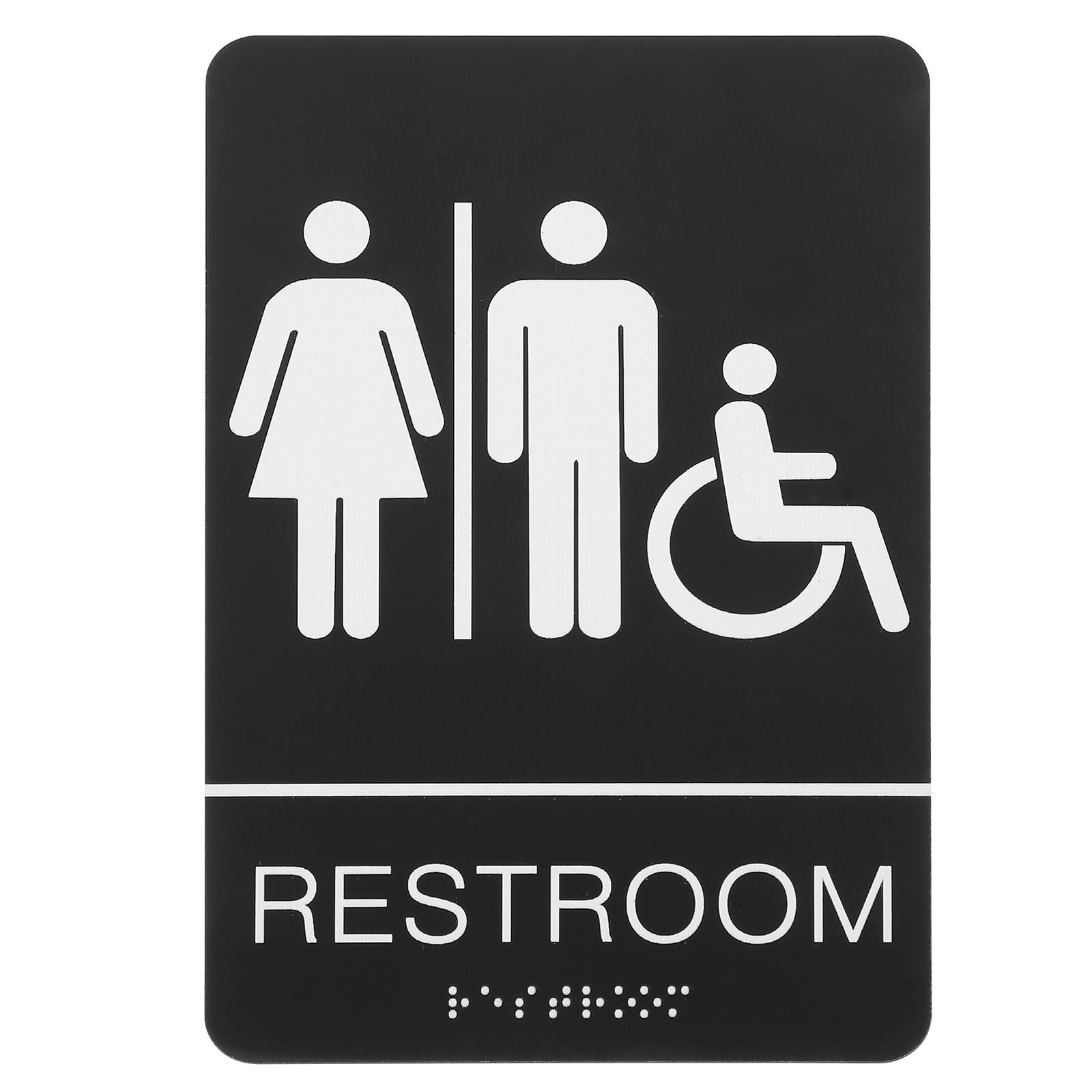 HONMEET 1Pack Unisex Restroom Signs and Wheelchair Accessible 15x10x0 ...