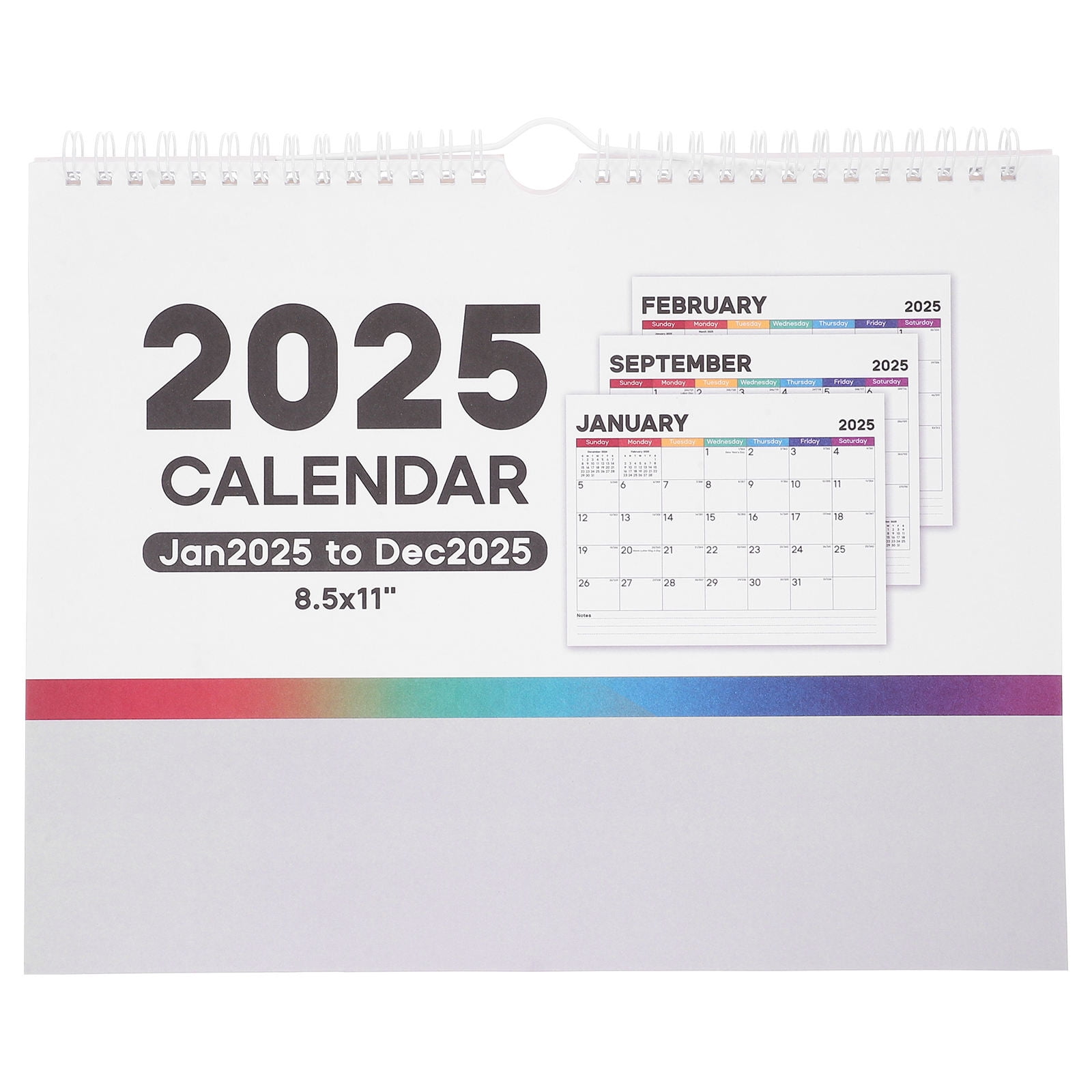 HONMEET 1Pack Wall Calendar Rectangular Shape for School Use Wall ...