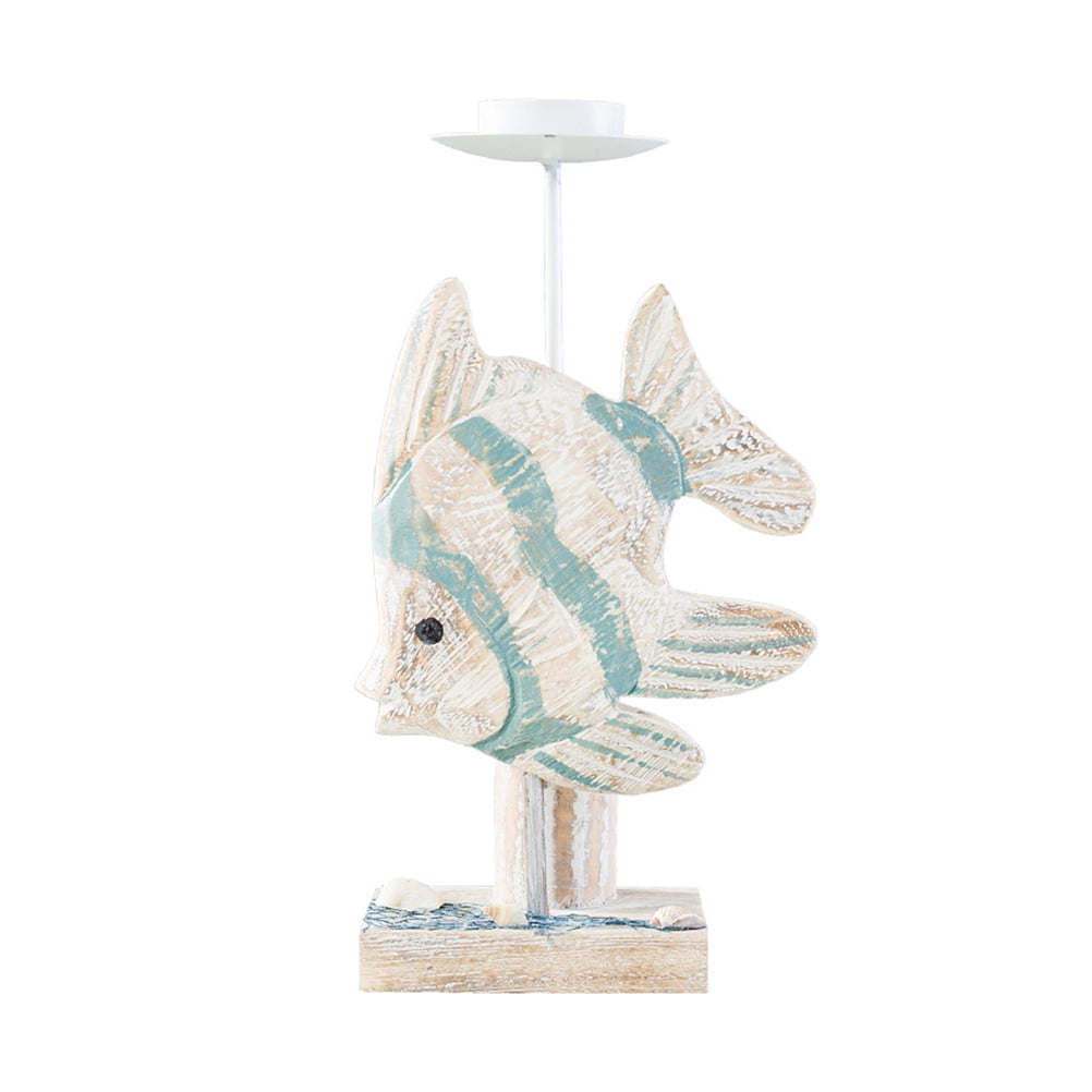 HONMEET 1Pack White Fish Shape Candlestick Holder for and Office Decor ...