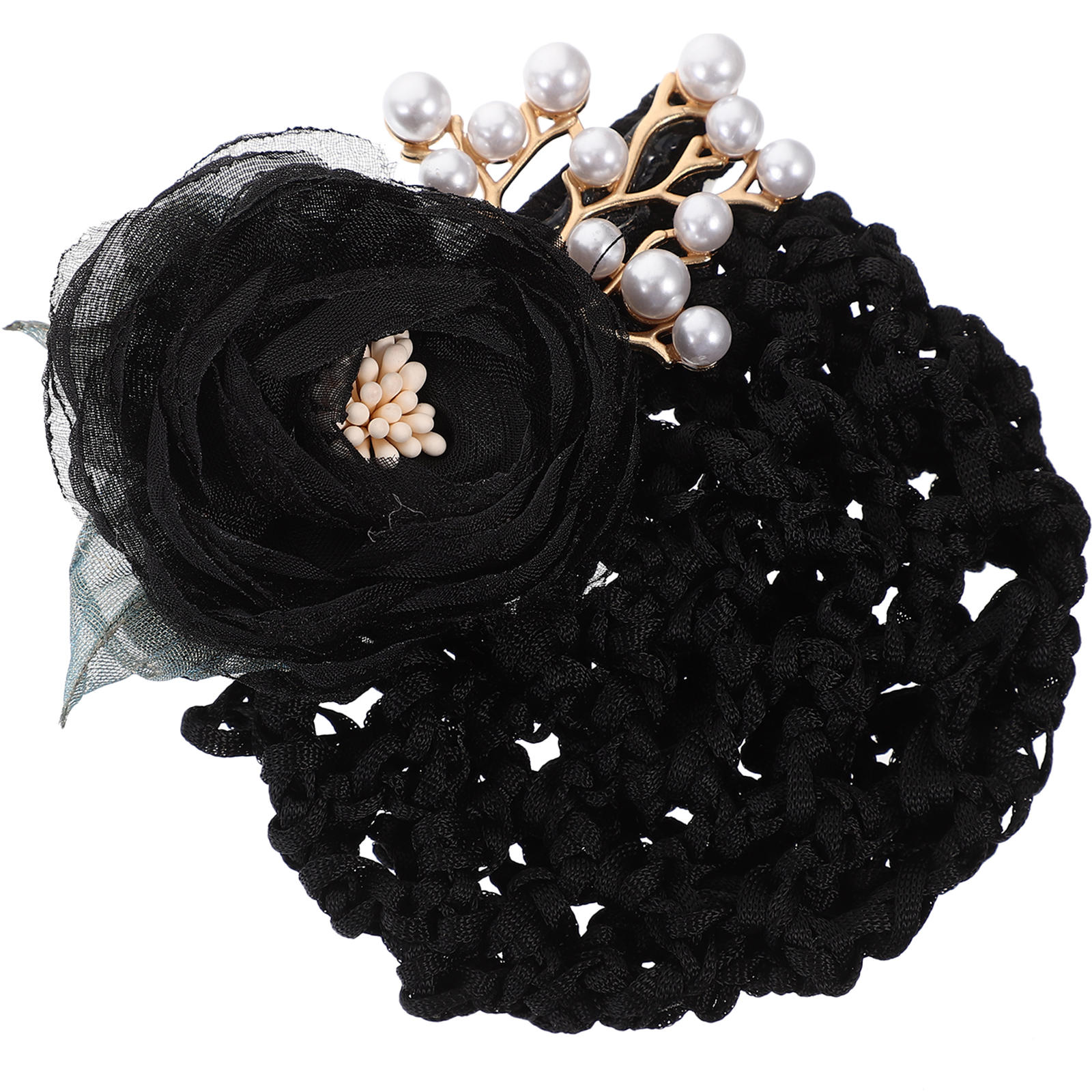 HONMEET 1Pack Women Bun Net Black Square Clip For Hotel Waitress Formal ...