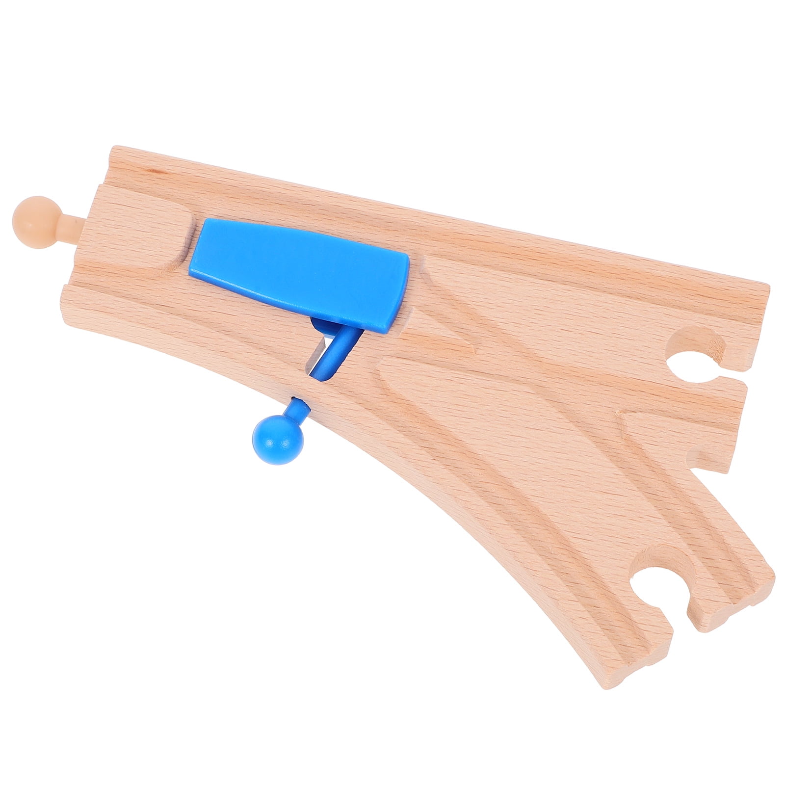 HONMEET 1Pack Wooden Train Track Toy Blue Rectangular Shape Educational ...