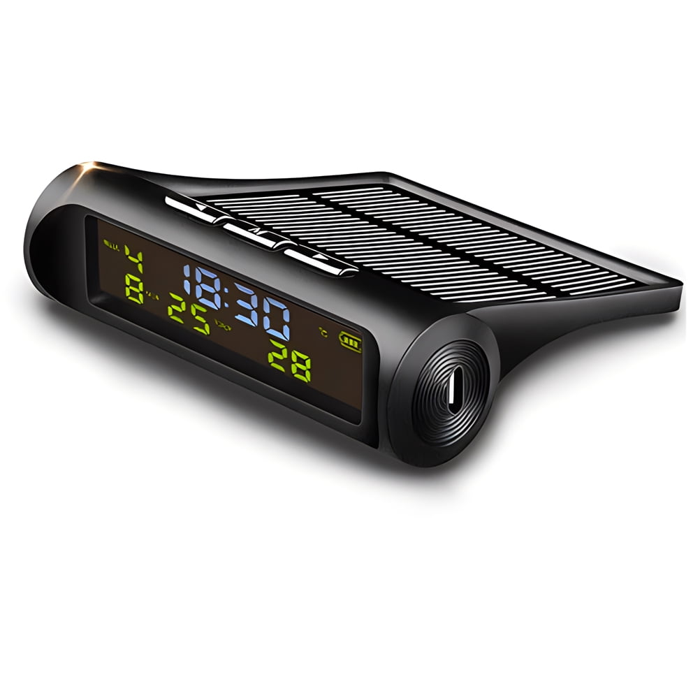 HONMEET Dash Thermometer Automotive Clock with Solar Power 1Pack ...