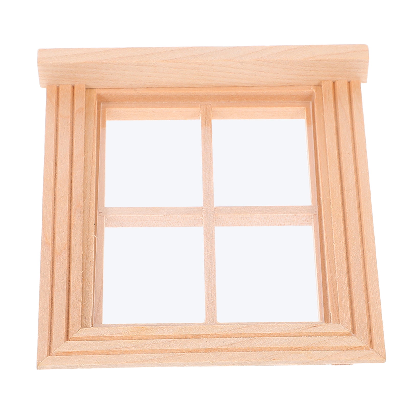 HONMEET 1Pcs Dollhouse Window Beige Mini House Window For Miniature ...