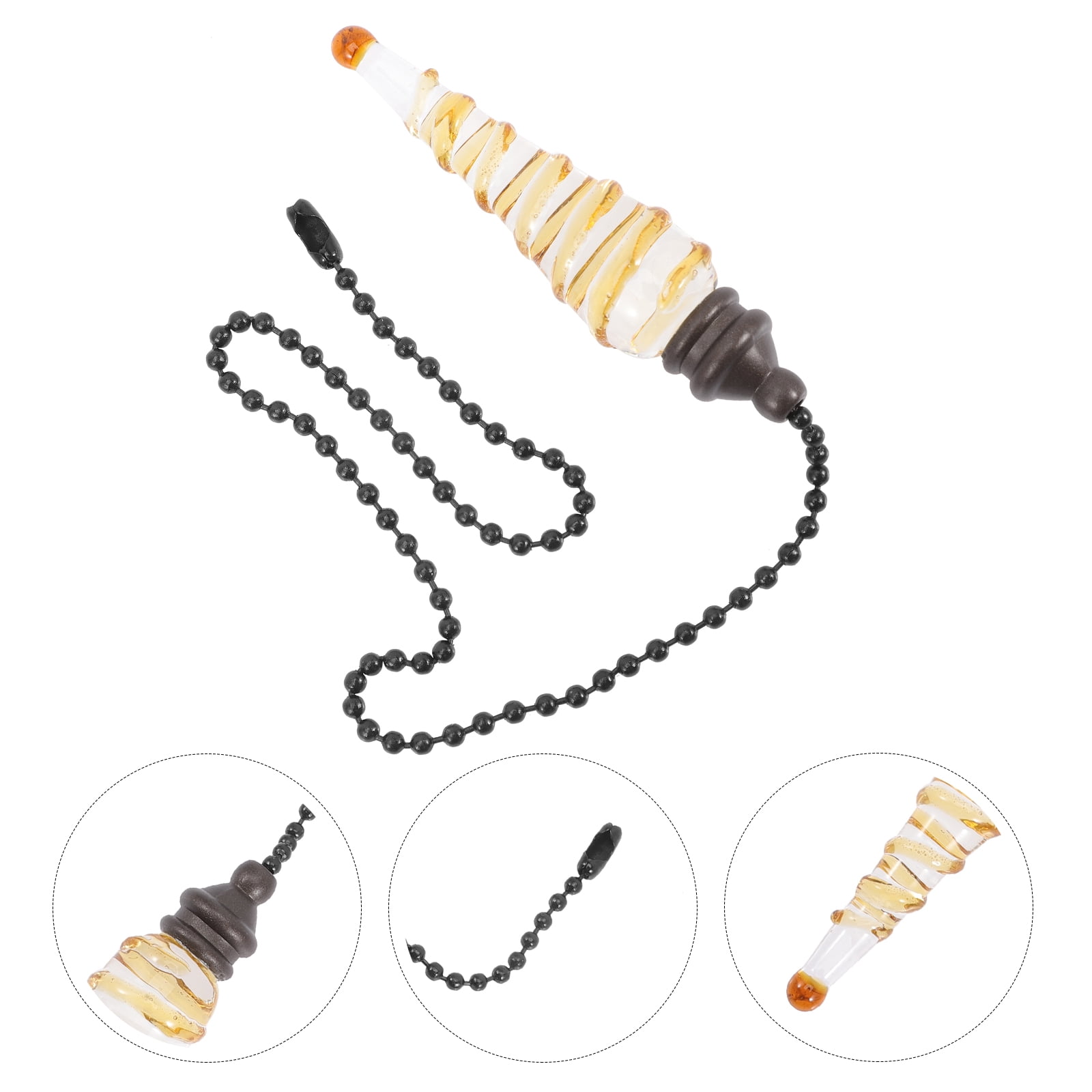 HONMEET 1Pcs Glass Conical Ceiling Fan Pull Chain for Homeowners and ...