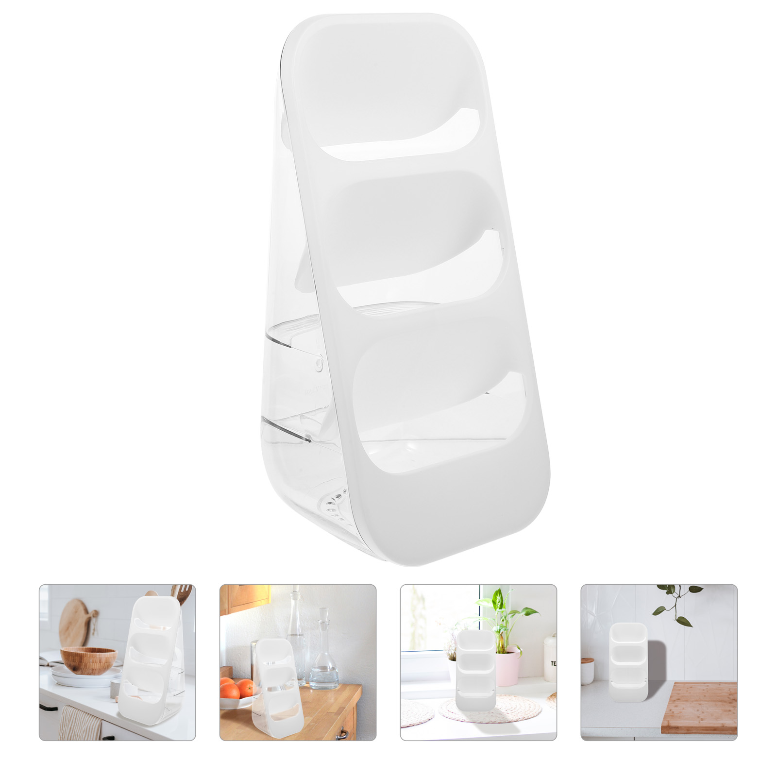 HONMEET Chopstick Container Three Tier Chopsticks Storage Rack White ...