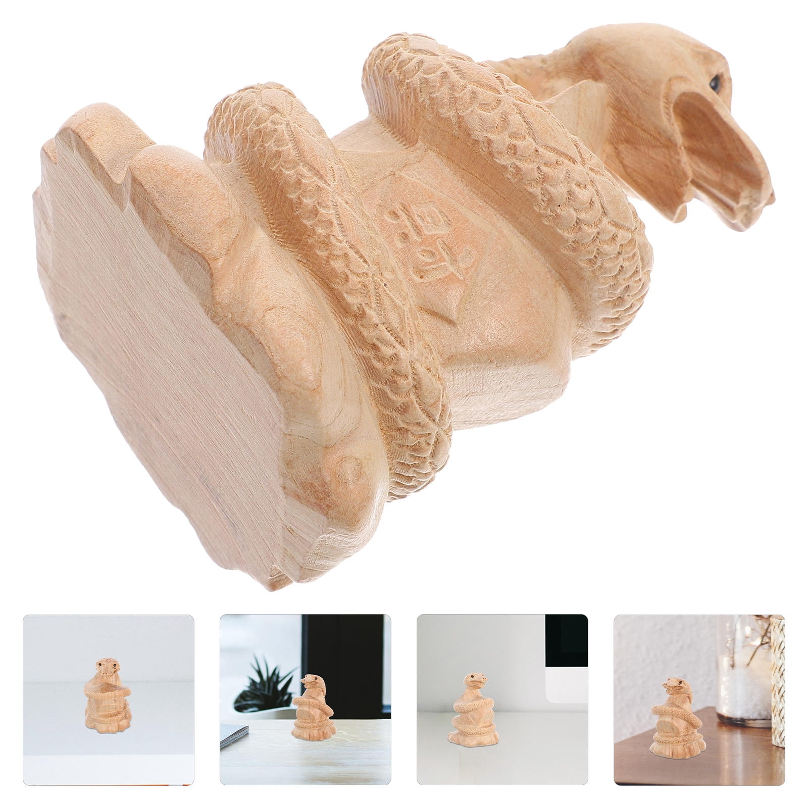 HONMEET Miniature Snake Figure Light Yellow 1Pack Garden Ornament ...