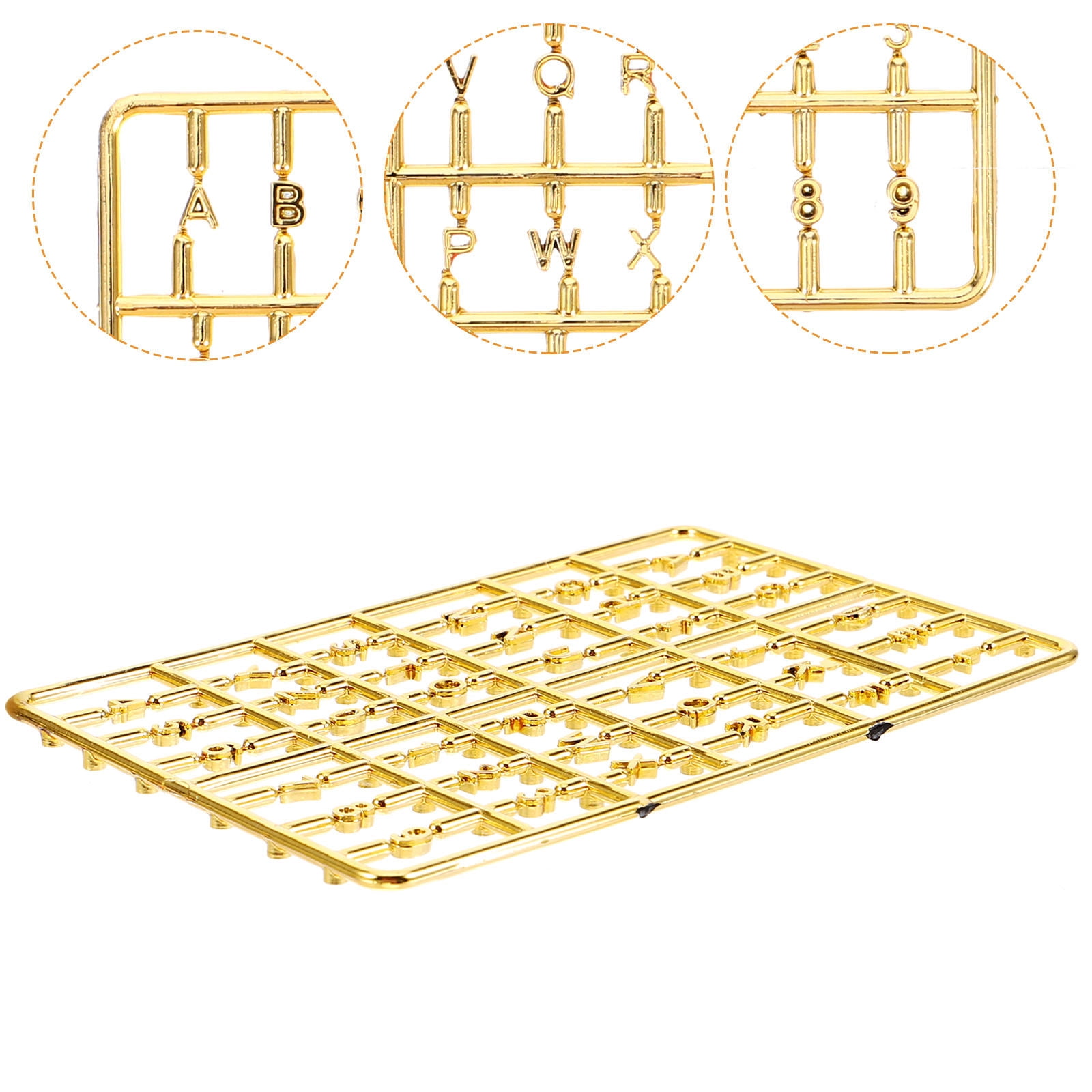 HONMEET 1Pcs Miniature House Numbers Board Golden Plastic Realistic ...