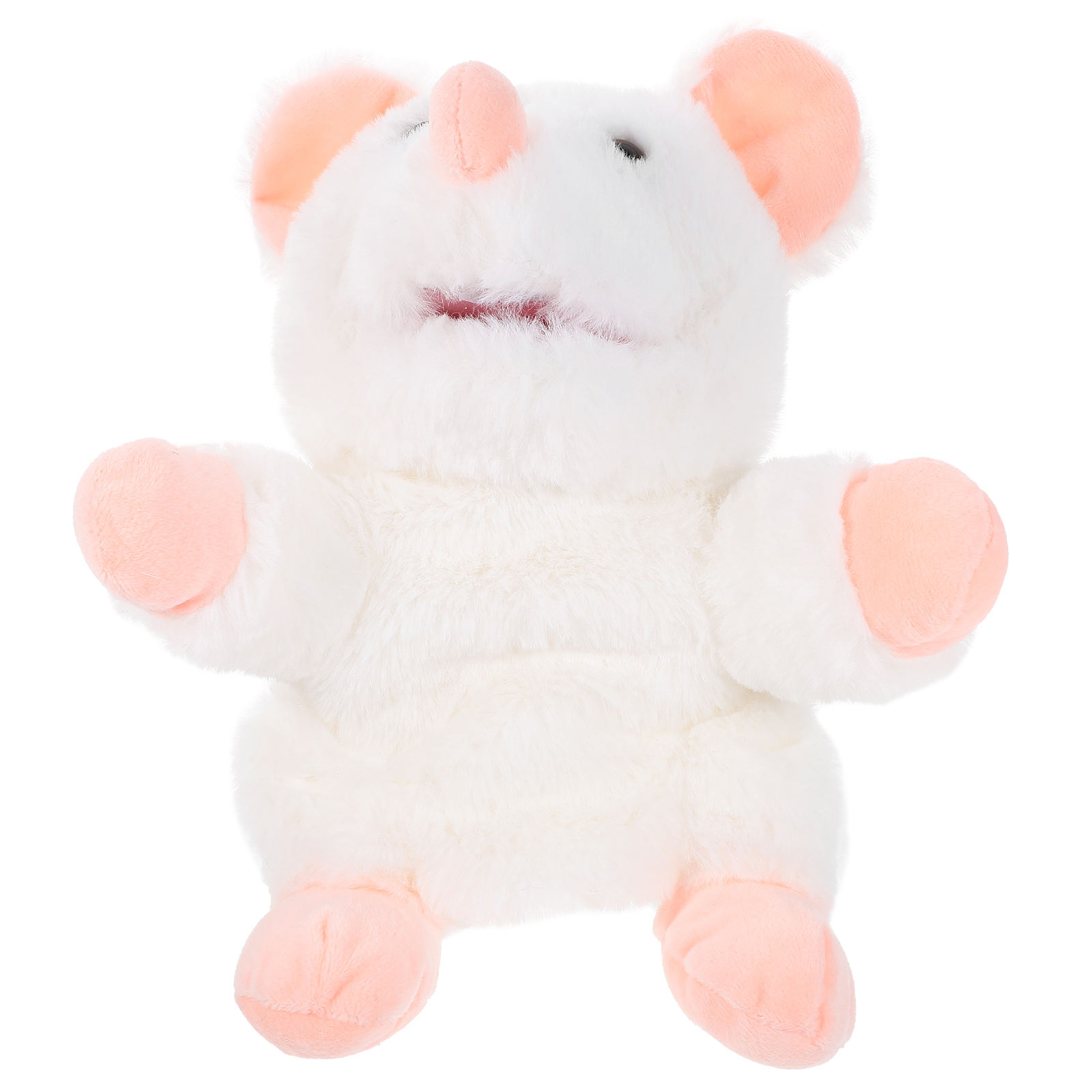 HONMEET 1Pcs Mouse Plush Hand Puppet for Children White Interactive ...