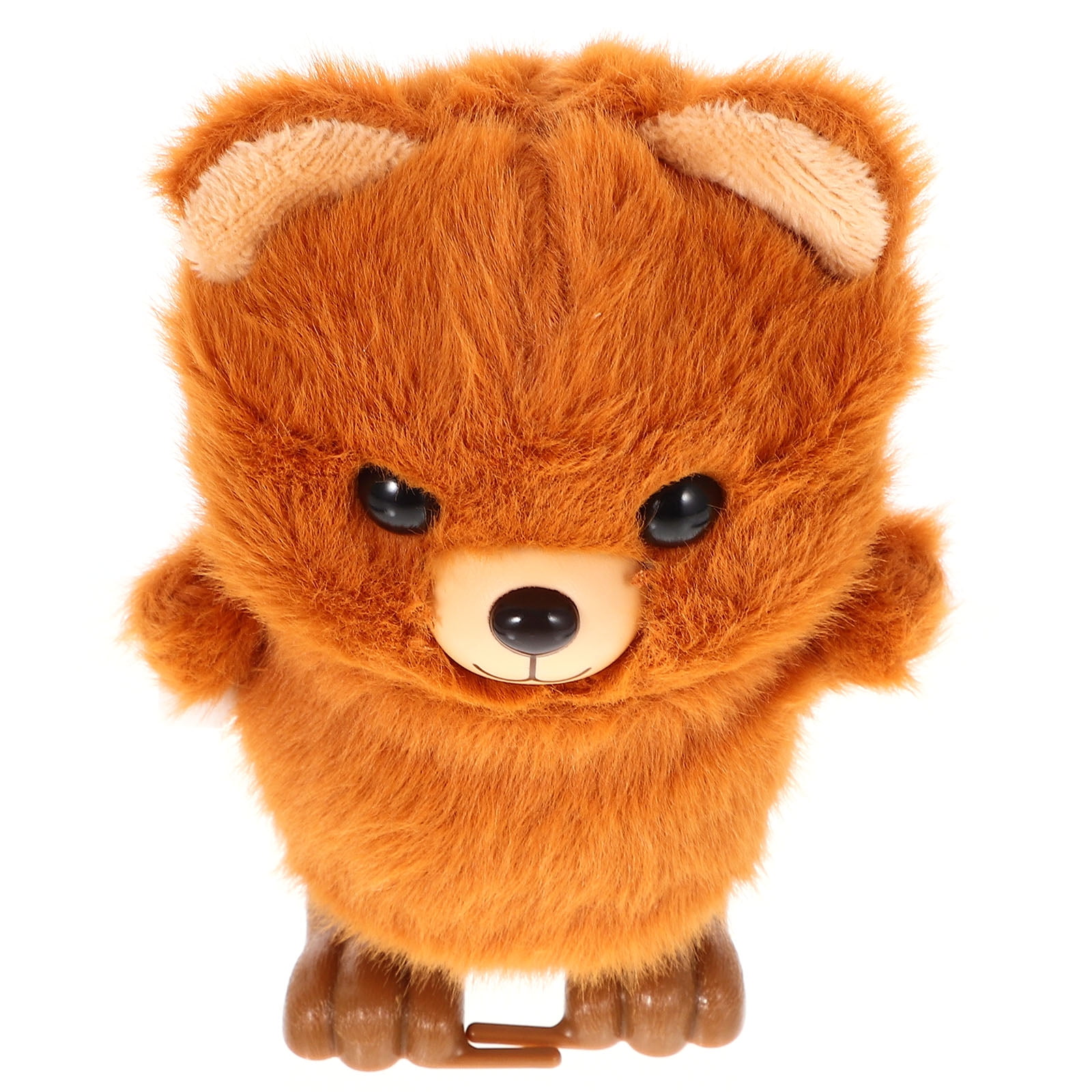 HONMEET 1Pcs Plush Jumping Bear Kids Clockwork Toy Brown Bear Shape for ...