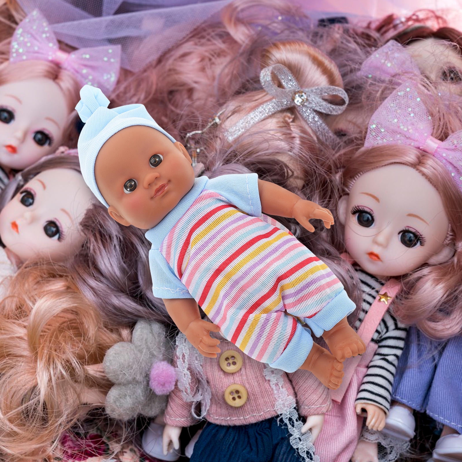 HONMEET 1Pcs Realistic Baby Dolls Girl for Toddlers PVC and Polyester ...