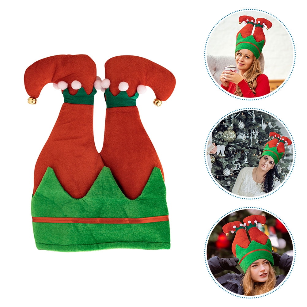 HONMEET Creative Elf Hat Elf Leg Shaped Hat PP Cotton Warmth Friends ...
