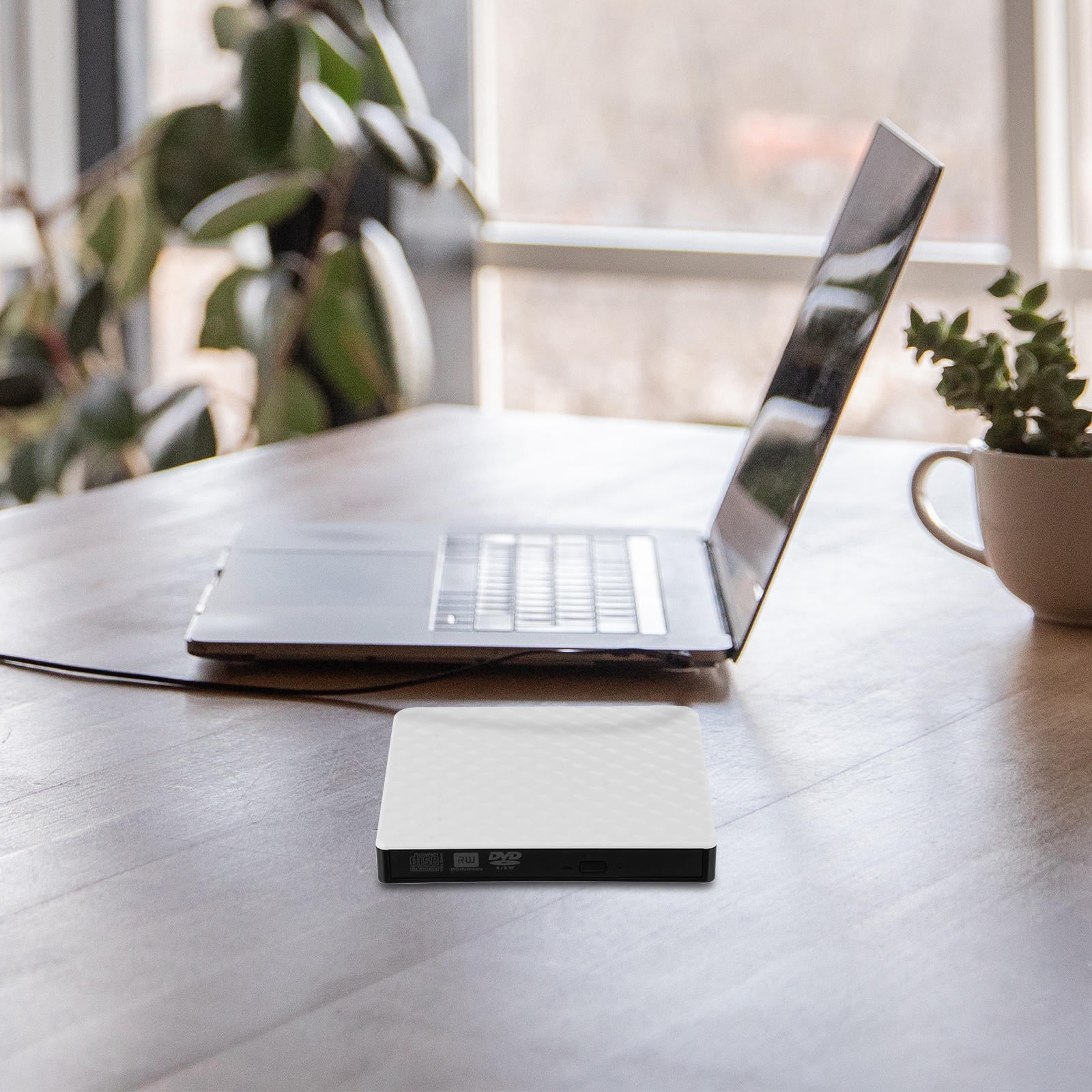 HONMEET 1Pcs White ABS USB 3.0 External CD Writer and DVD Reader for ...