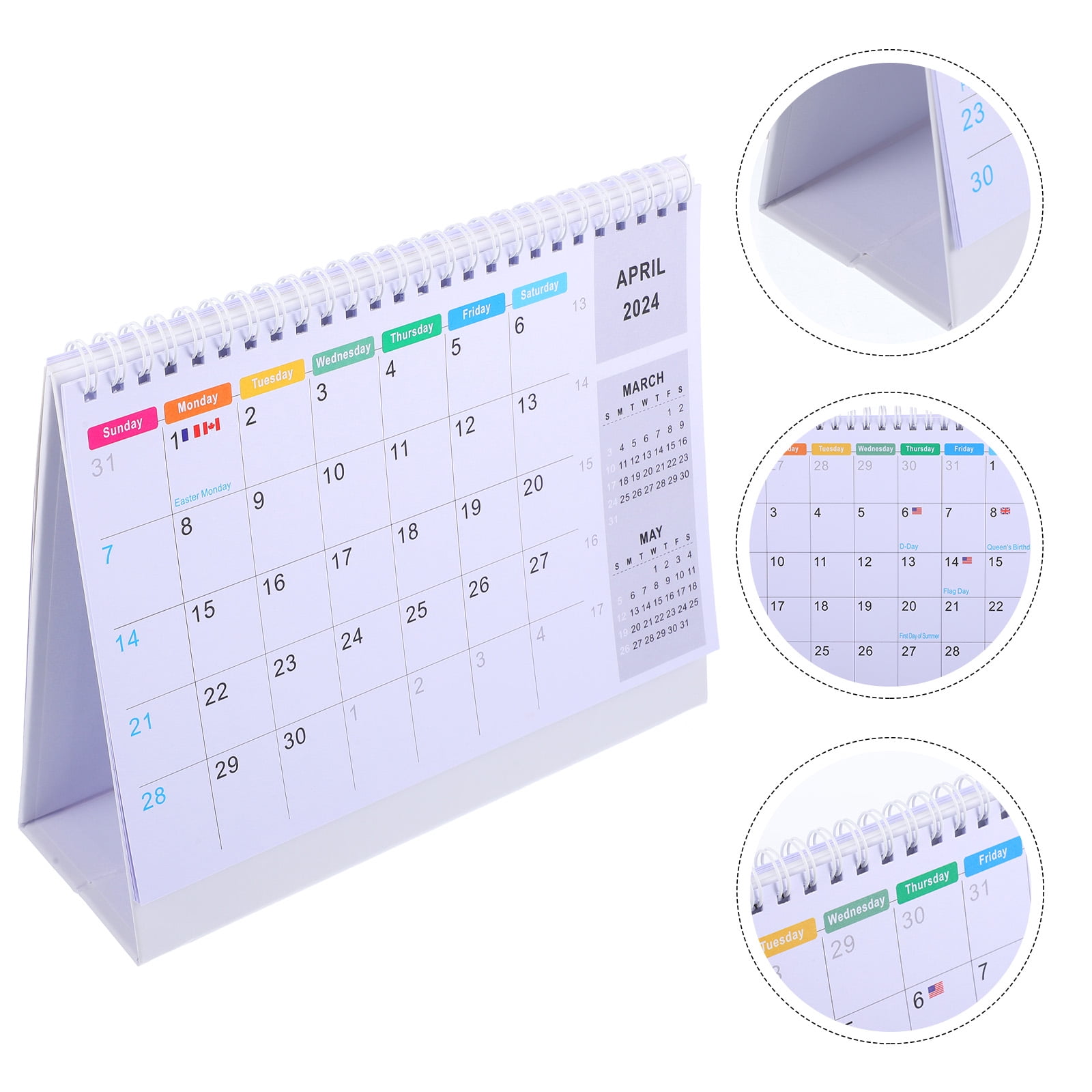HONMEET 1Pcs White Paper Daily Use Monthly Calendar for Adults with ...