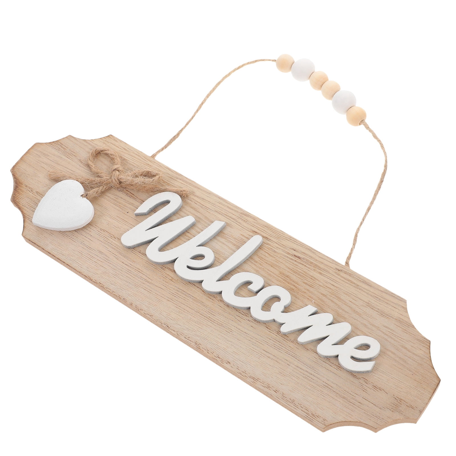 HONMEET 1Piece Wood Welcome Sign Natural Wood Warm Style Home Signs ...