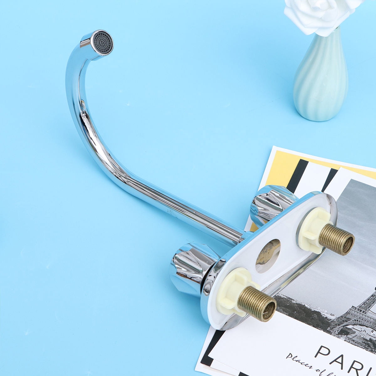HONMEET ABS Kitchen Mixer Tap with Dual Handles, Finish, Smooth Water ...