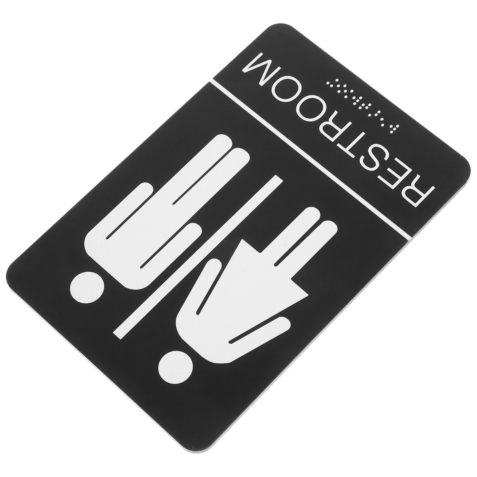 HONMEET 1Set Black Unisex Restroom Sign for Public Bathrooms with ...
