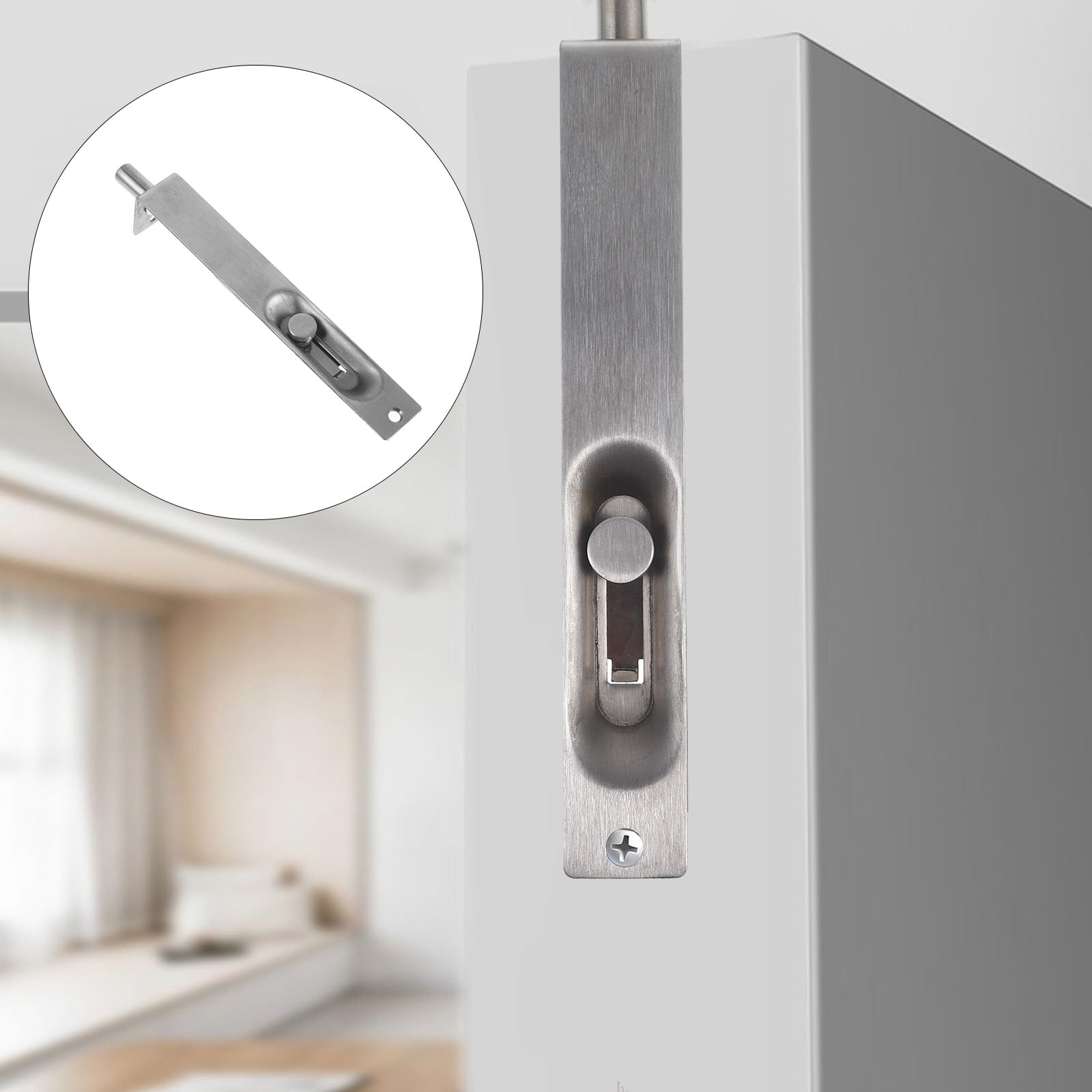 HONMEET 1Set Concealed Style Flat Flush Bolt Latches Door Gate Slide ...