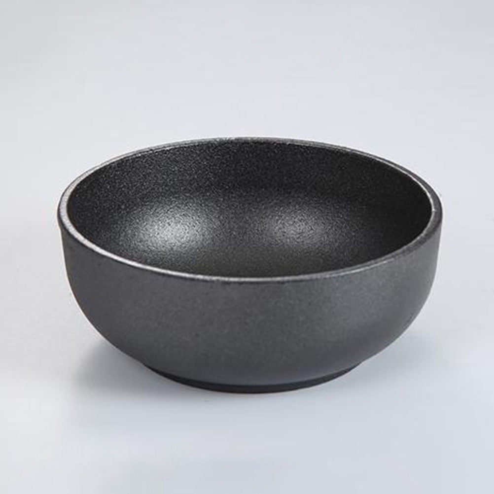 HONMEET Black Cast Iron Bibimbap Stone Bowl Set for Home, Bar ...