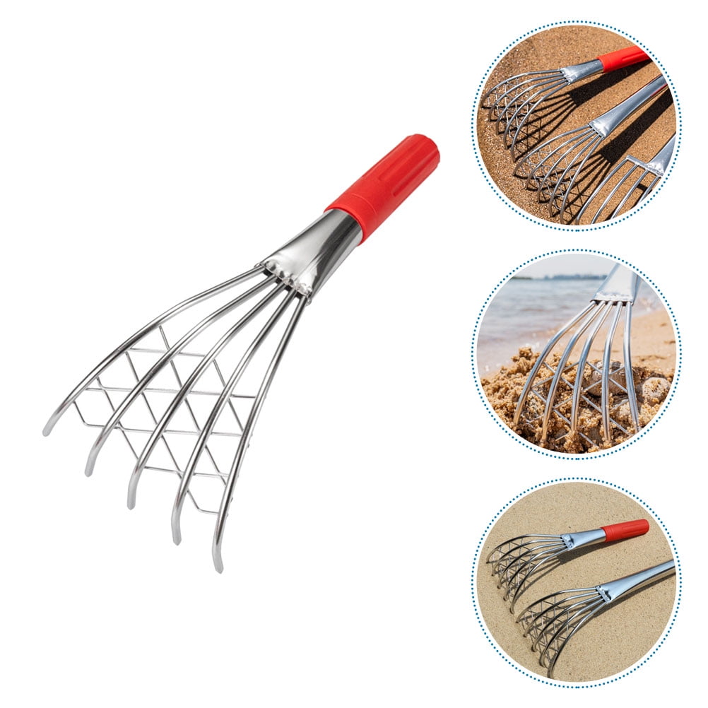 HONMEET Detachable Rake Metal Rake Silver Women Outdoor Activities ...