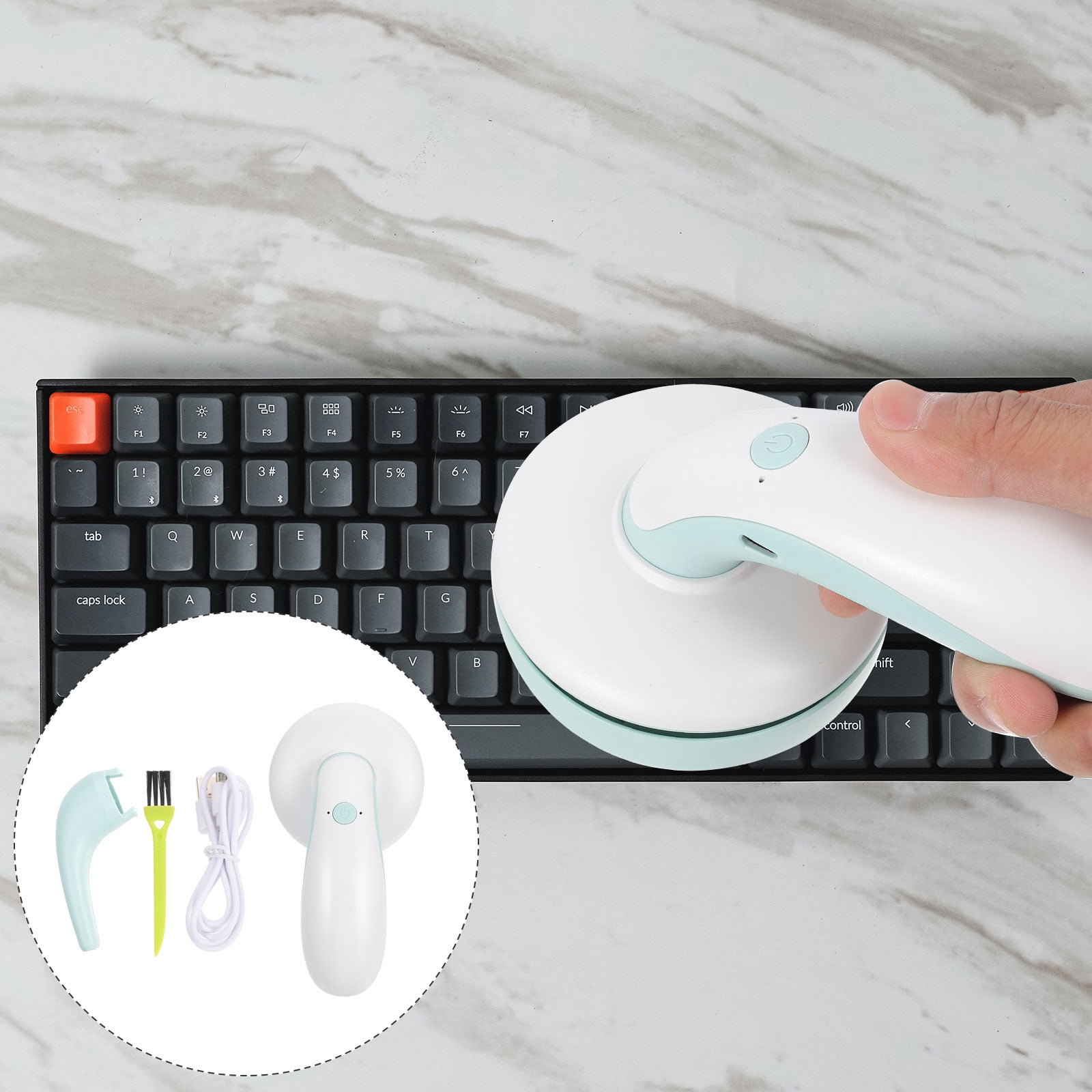 HONMEET Mini Vacuum Cleaner for Keyboard and Office Desk Cleaning with ...