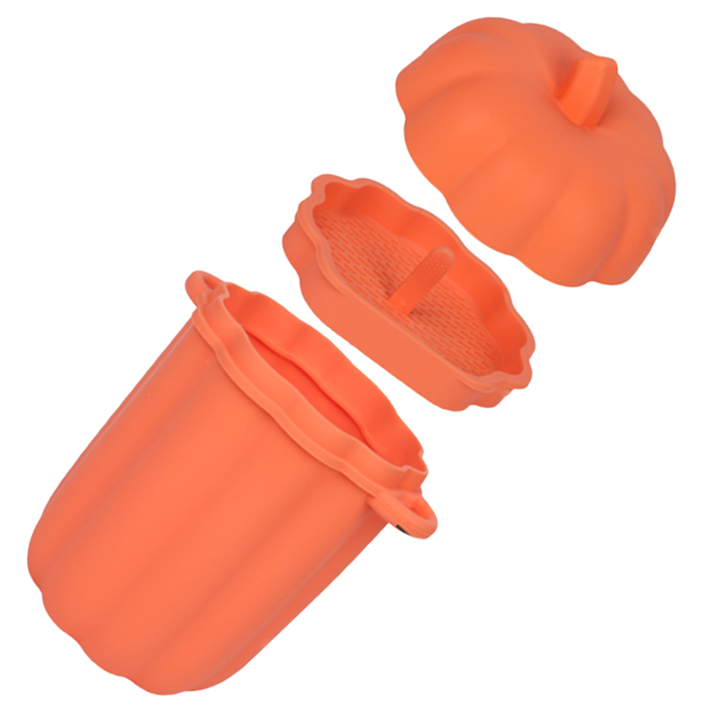 HONMEET Silicone Grease Container for Kitchen Pumpkin Shape Orange 1Pcs ...