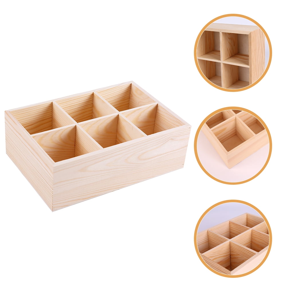HONMEET 1Set Pencil Box Organizer 6-Compartment Mark Pen Storage Case ...