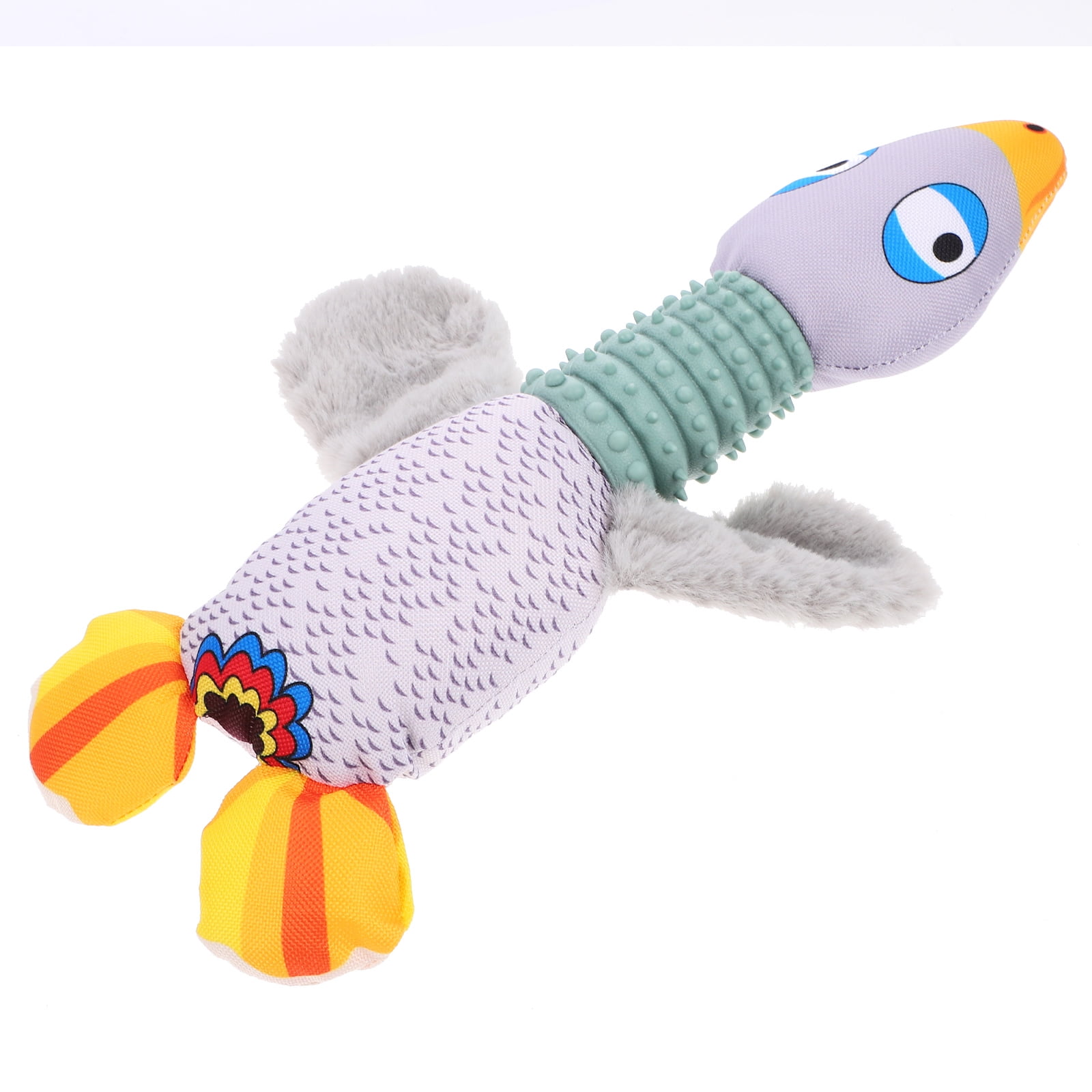 HONMEET 1Set Plush Squeaky Toy Light Grey Cartoon Shape for Dog Chewers ...