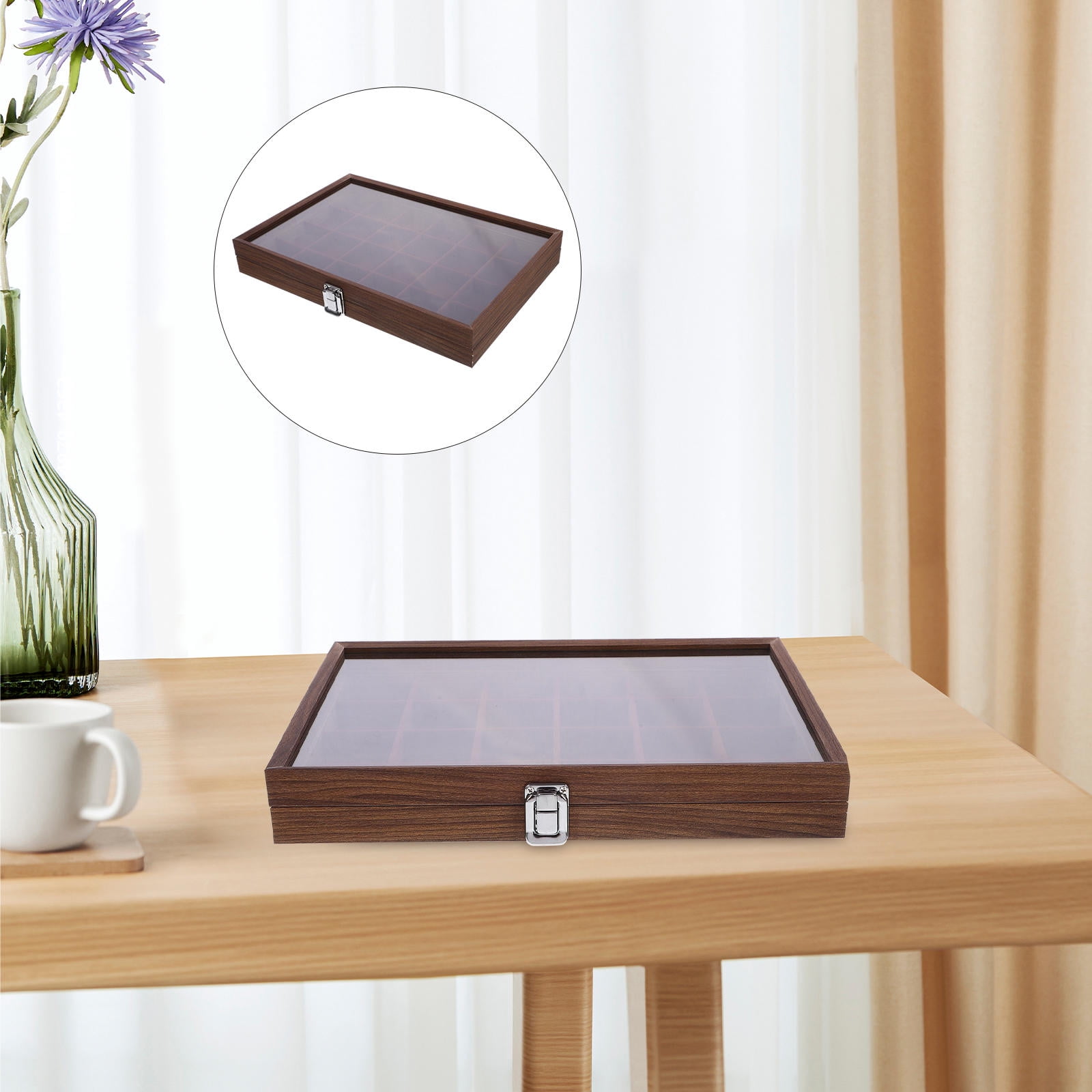 HONMEET 1Set Rectangular Tea Bag Organizer Box Wooden Classification ...