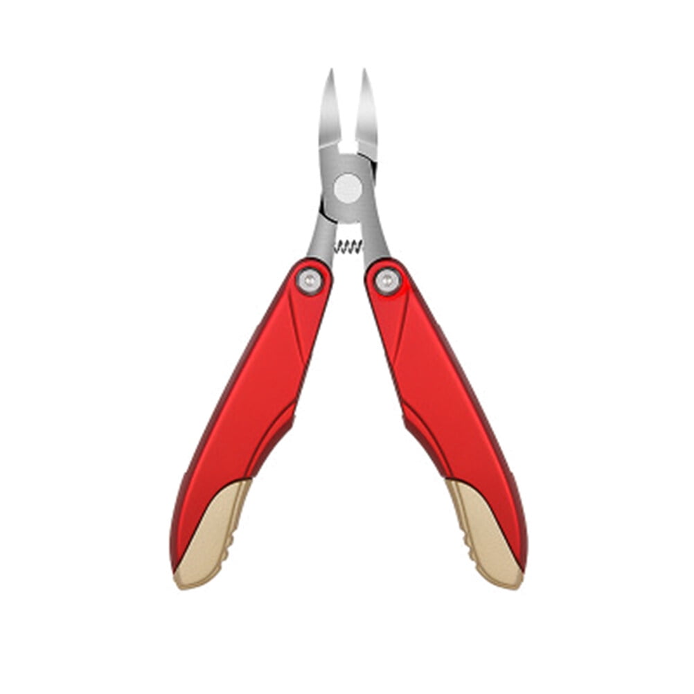 HONMEET 1Set Red Nail Nipper for Toe Nail Clipping and Manicure Equipment Stainless Steel and ...