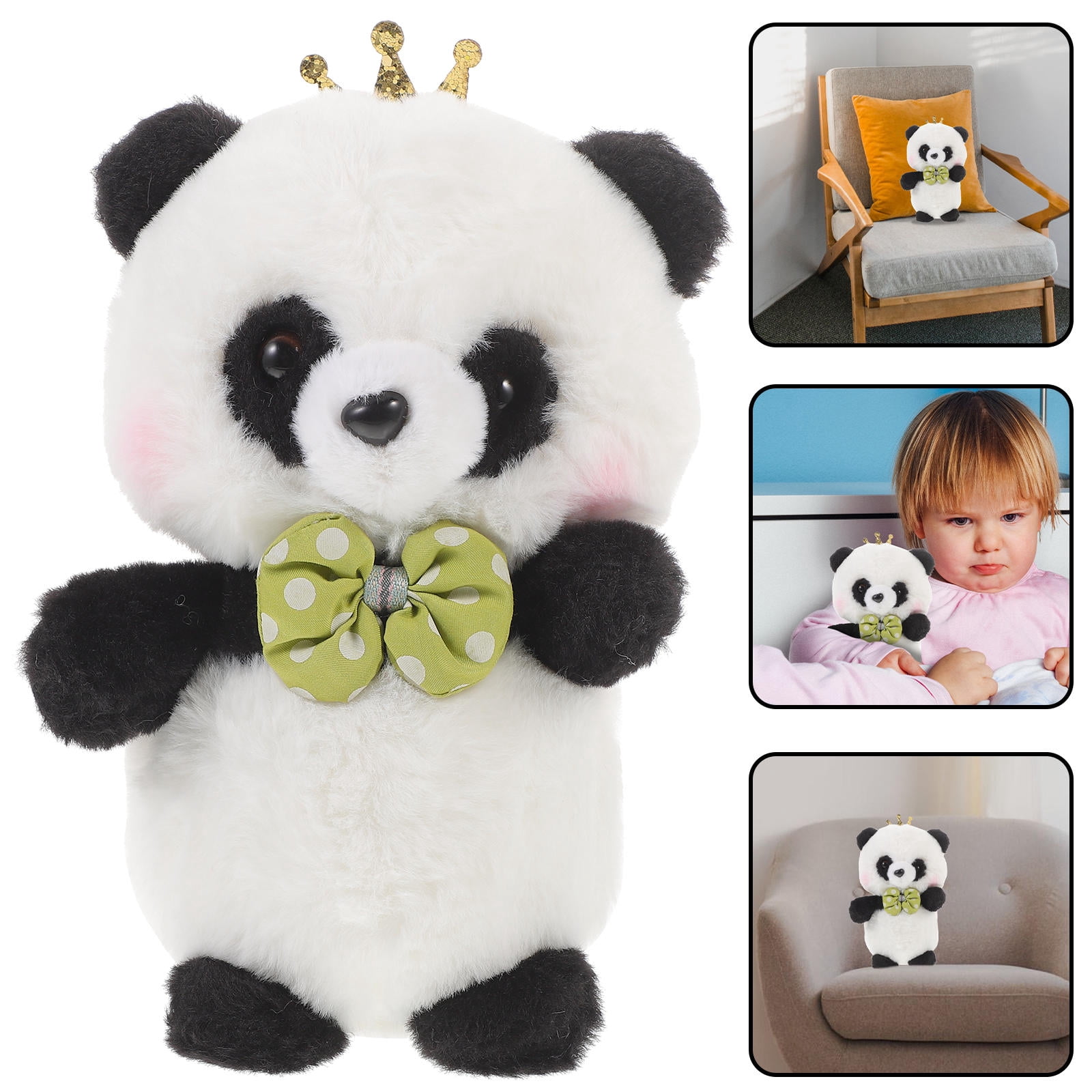 HONMEET 1Set Round Simulation Style Panda Stuffed Animal for Children ...