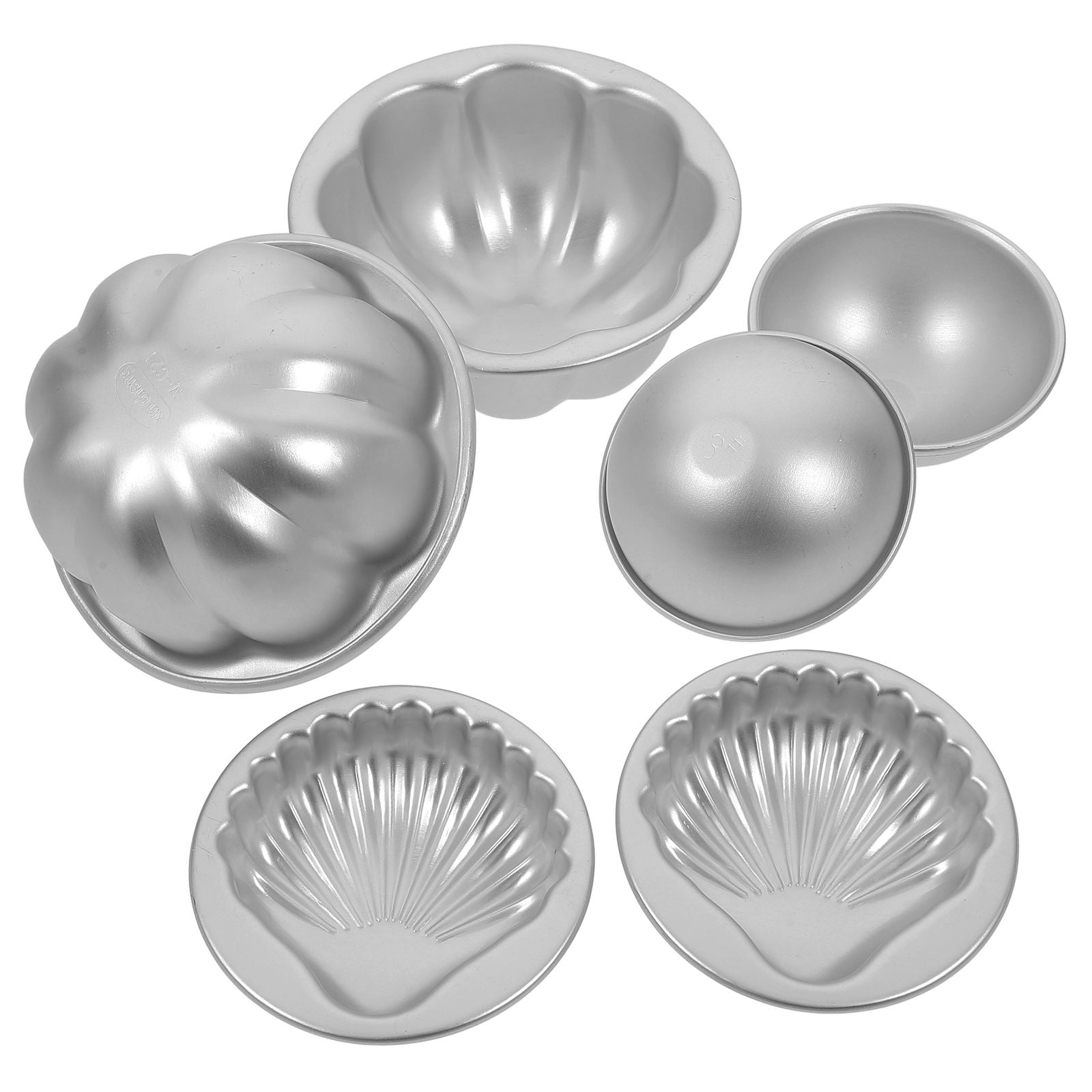 HONMEET 1Set Silver Baking Mold Shell Shape Soap Molds for Soap Making ...