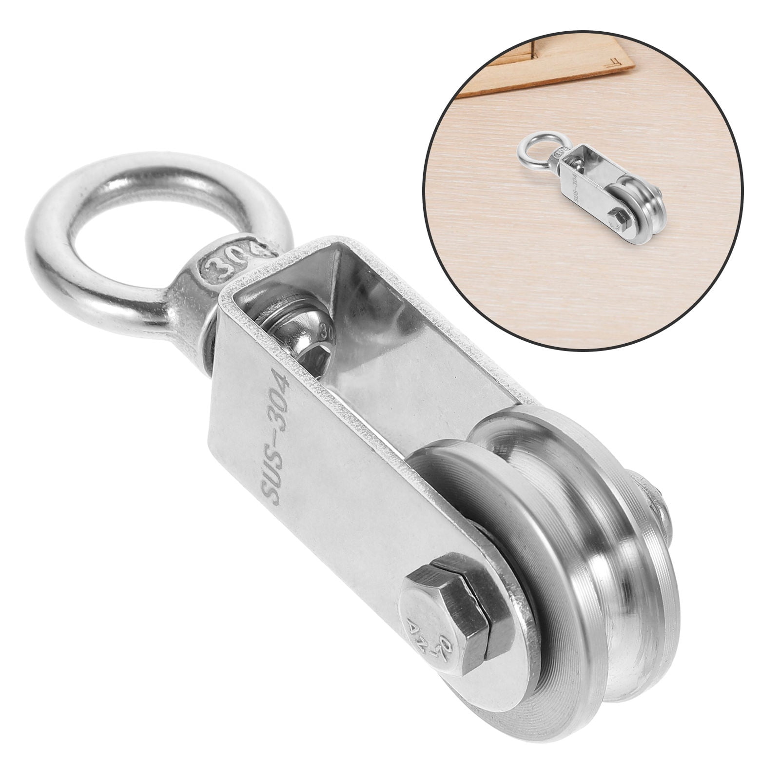 HONMEET Stainless Steel U Shaped Cable Pulley for Heavy Duty Lifting ...
