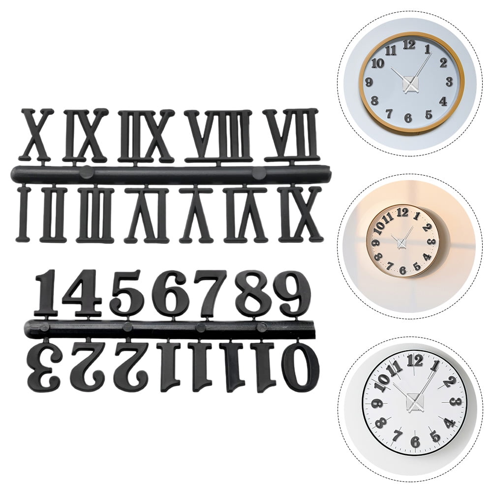 HONMEET 2 Sets Black Clock Numbers Kit for Diy Enthusiasts and Office ...