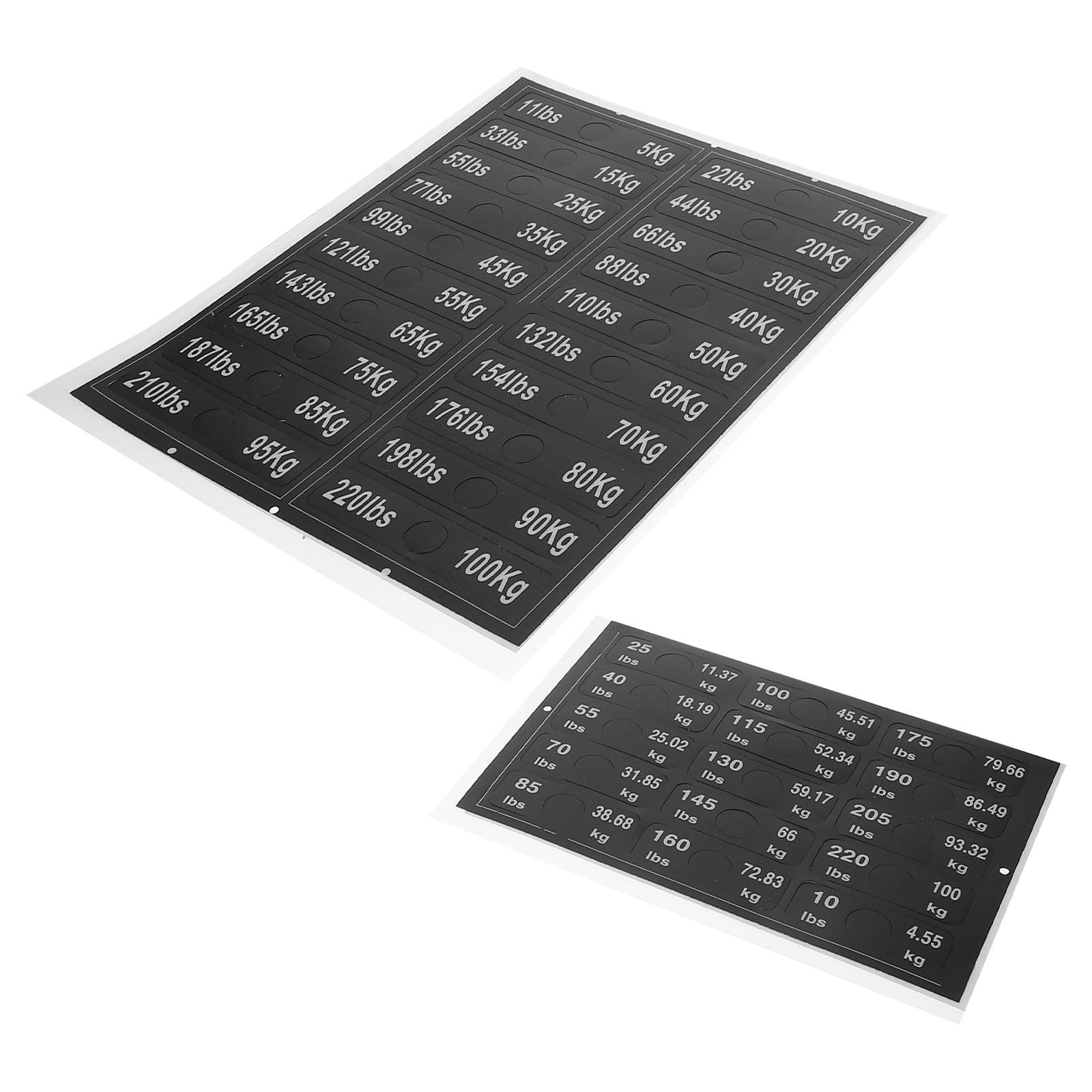 HONMEET 2 Sheets Weight Block Stickers for Training Sessions PVC Black ...